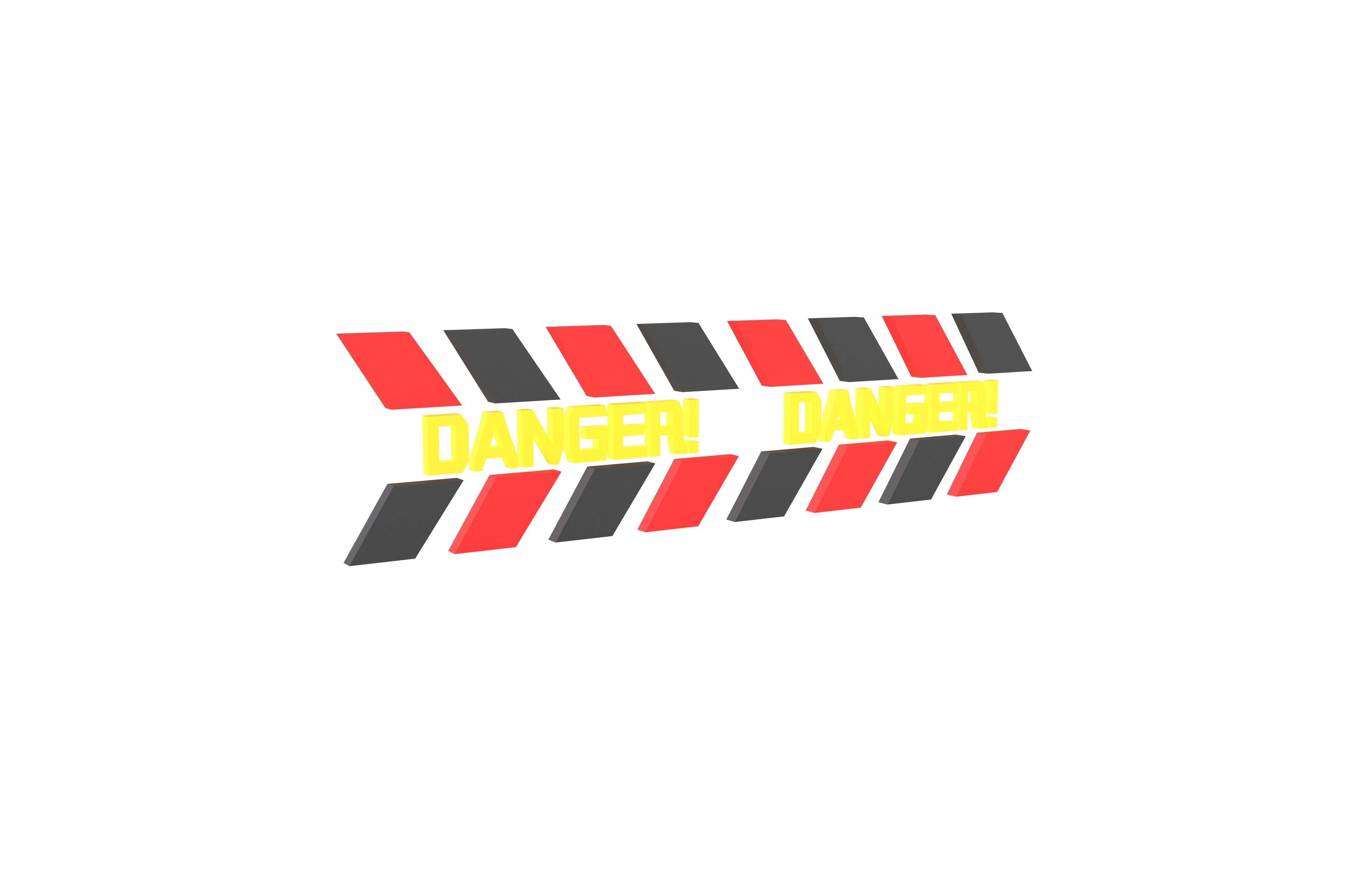 3D model Cyberpunk Future Danger Sign v1 002 VR / AR / low-poly | CGTrader