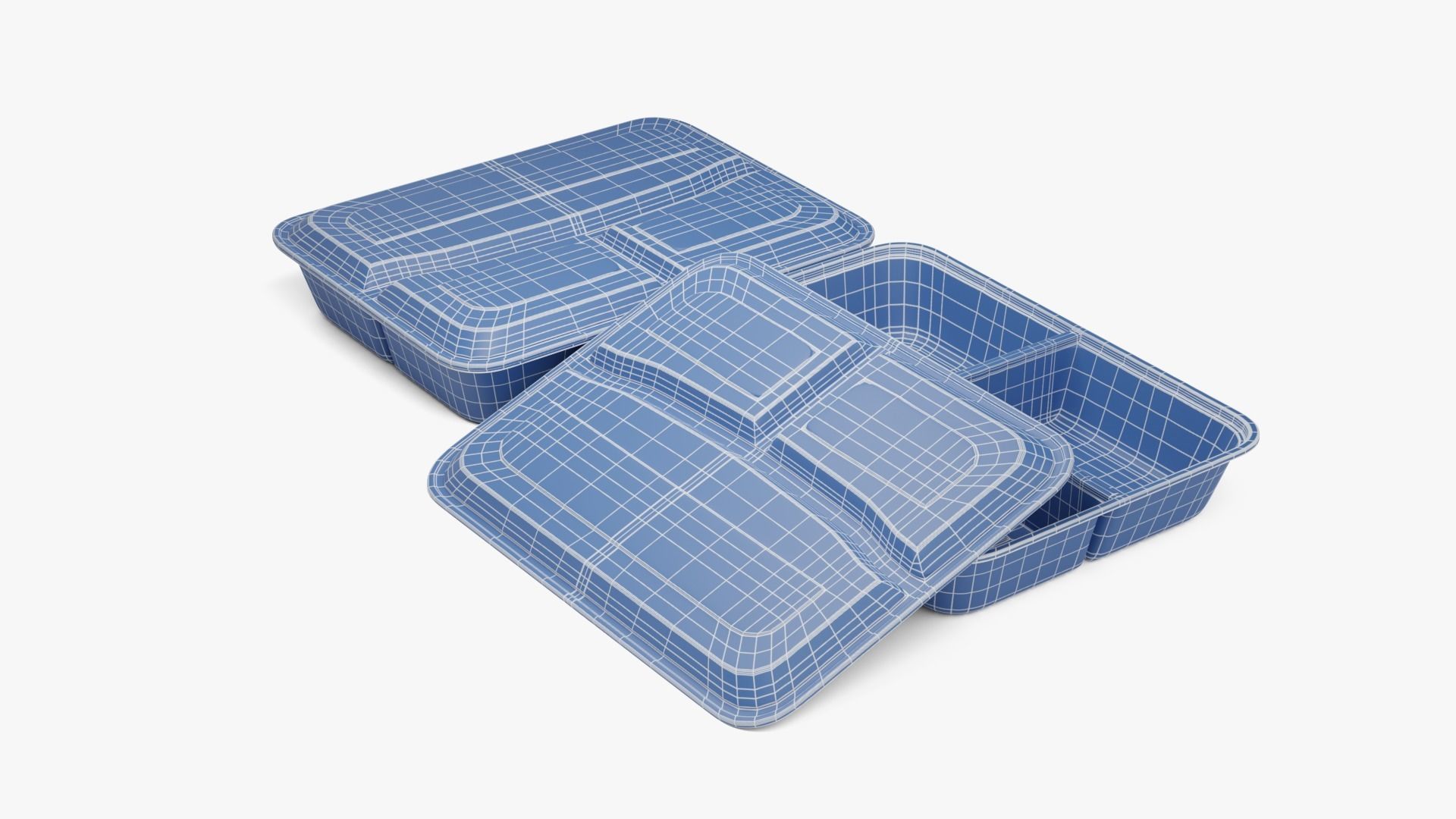 Rectangle Meal Prep Container 3D model | CGTrader