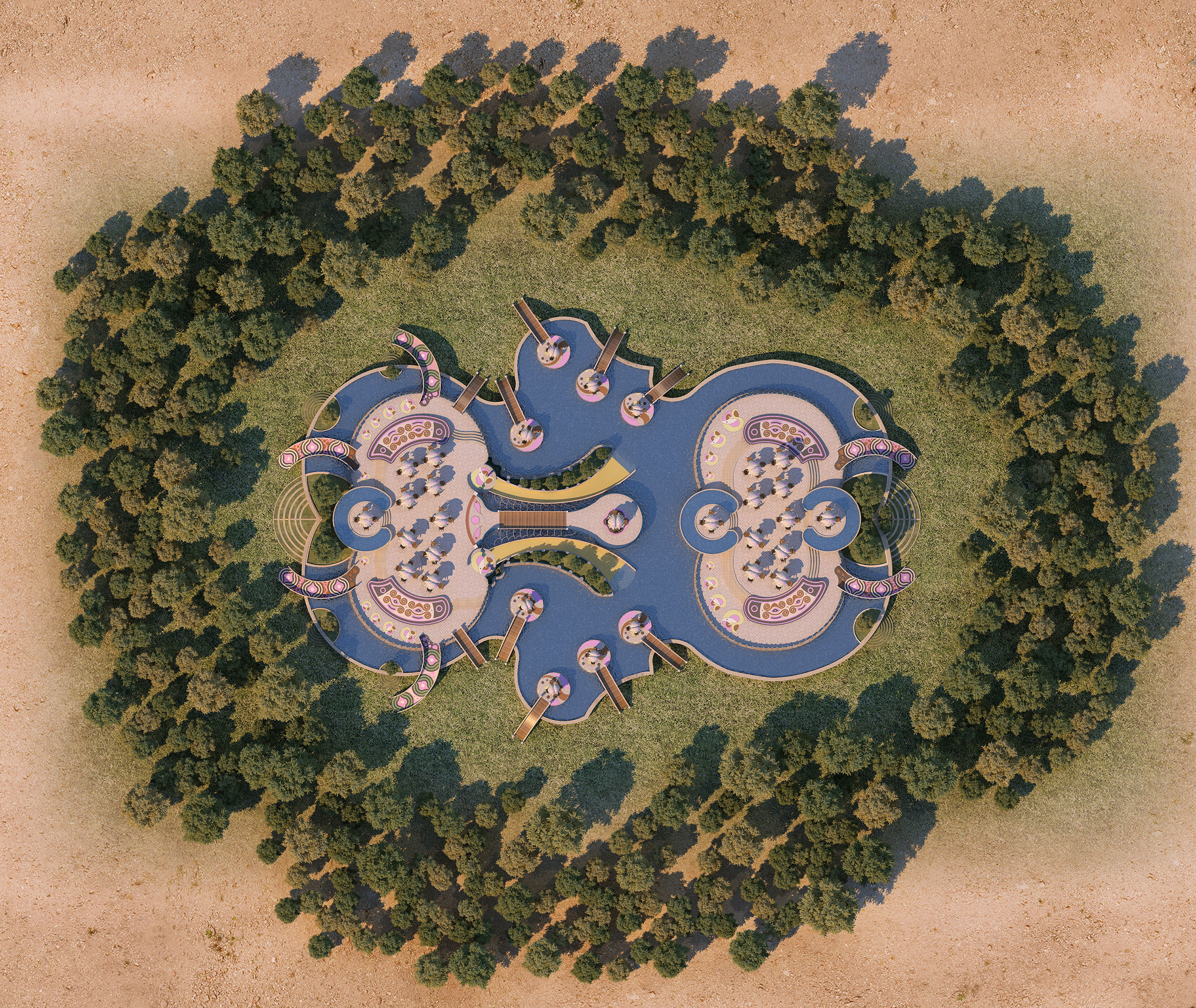 0029 - Creative Swimming Pool - 2D Plans - 3D Files 3D model | CGTrader