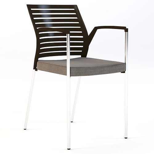 Source Hall Stacking Chair 3D model | CGTrader