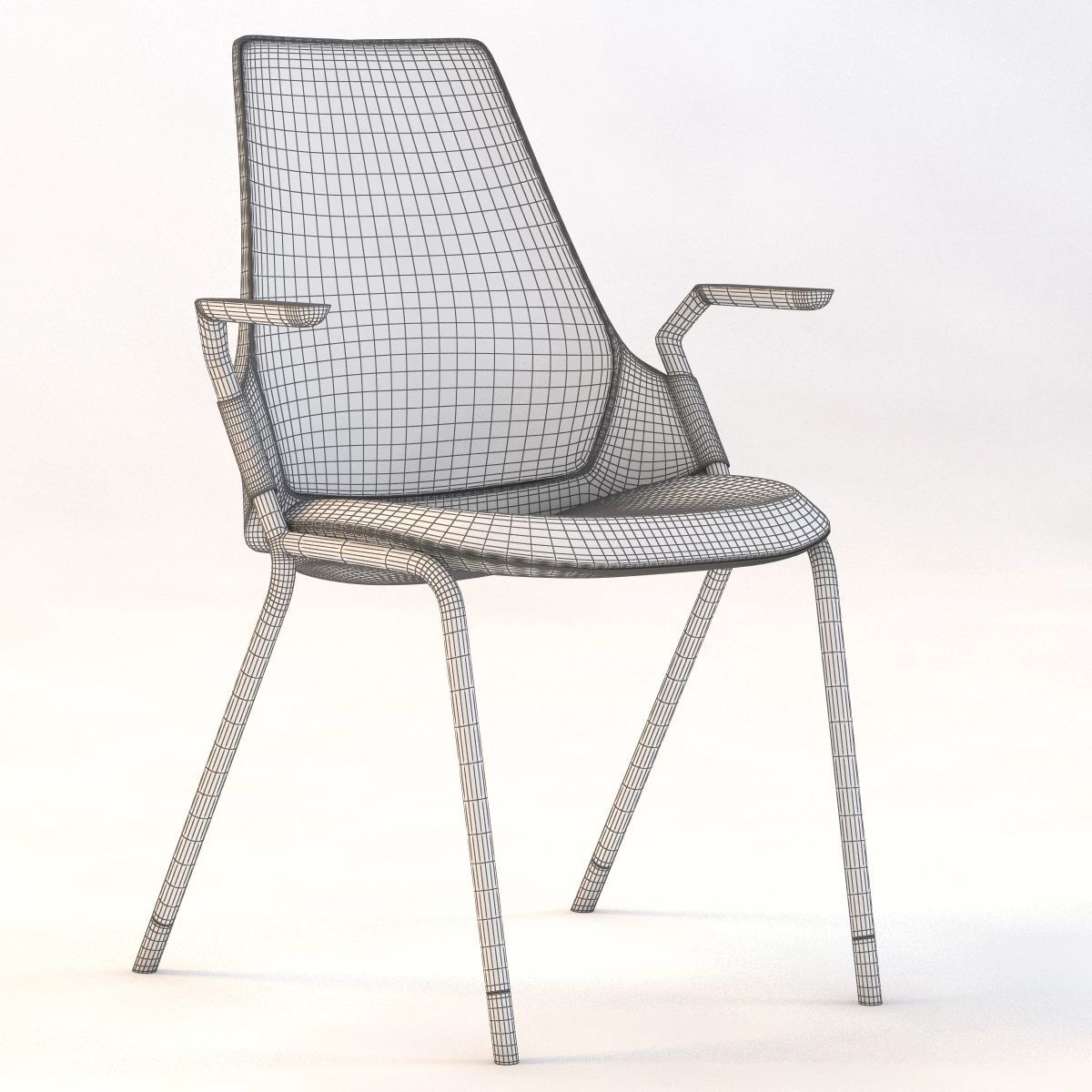 Sayl Side Chair 4 Leg Base 3D model | CGTrader