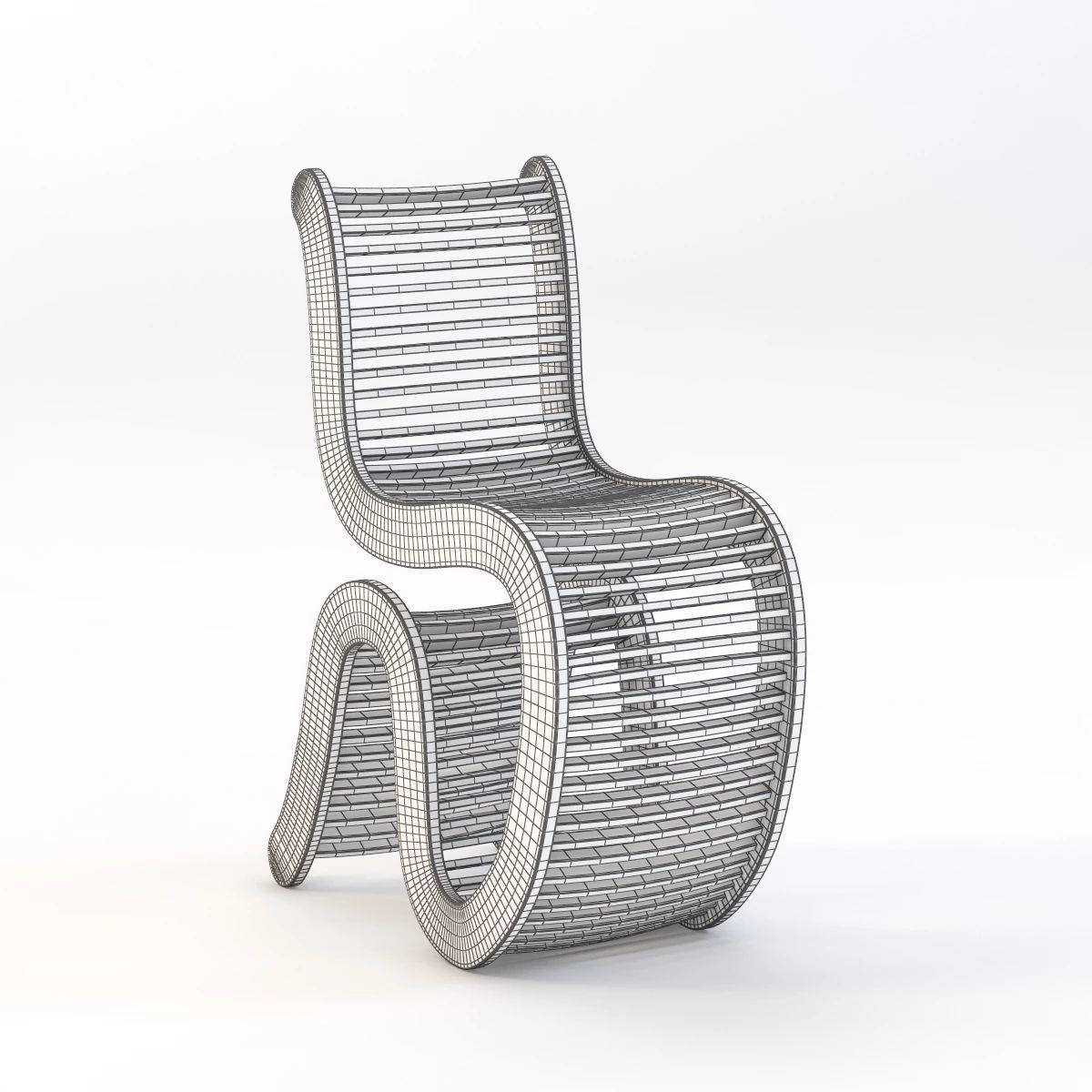 Realistic Spline White Chair 3D model | CGTrader