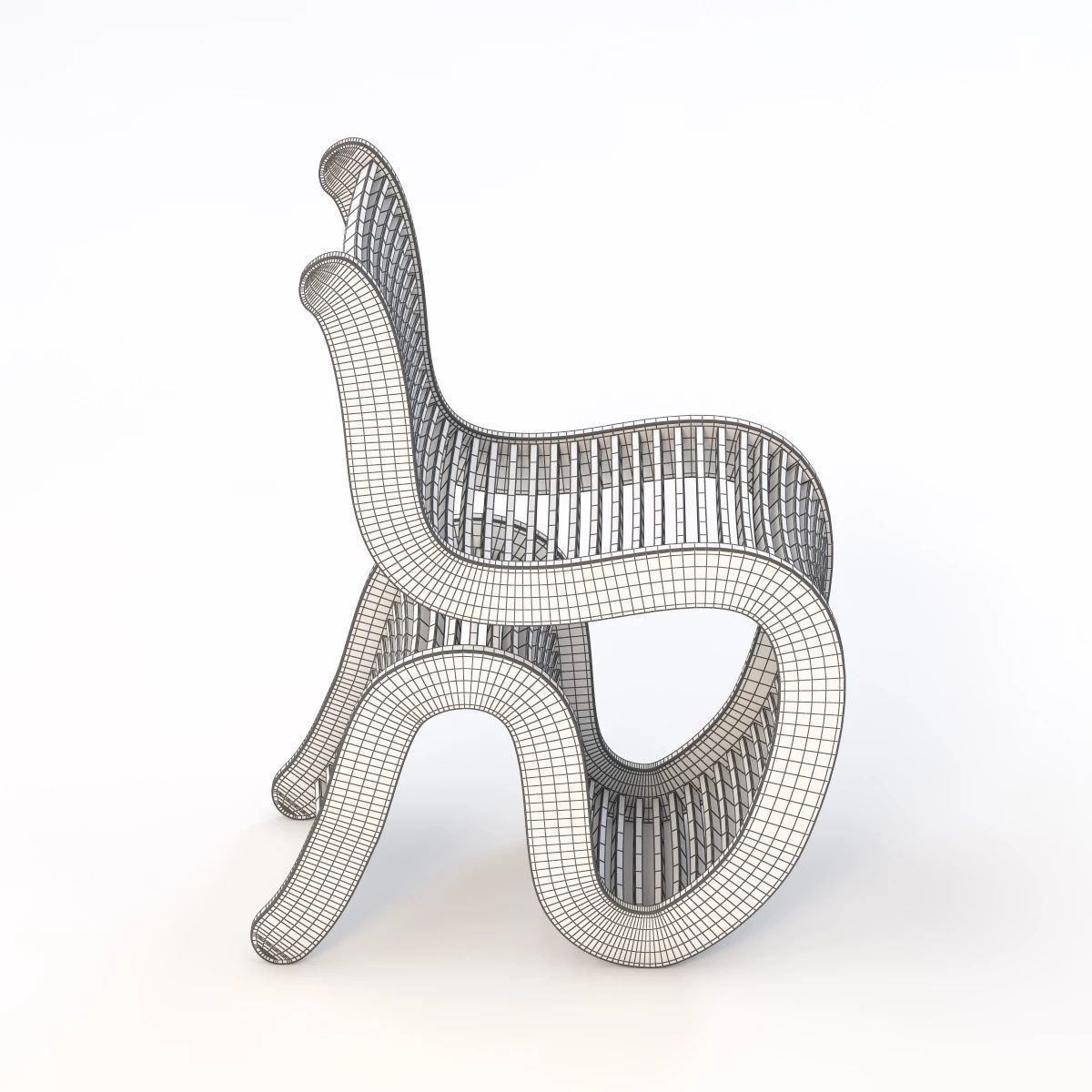 Realistic Spline White Chair 3D model | CGTrader