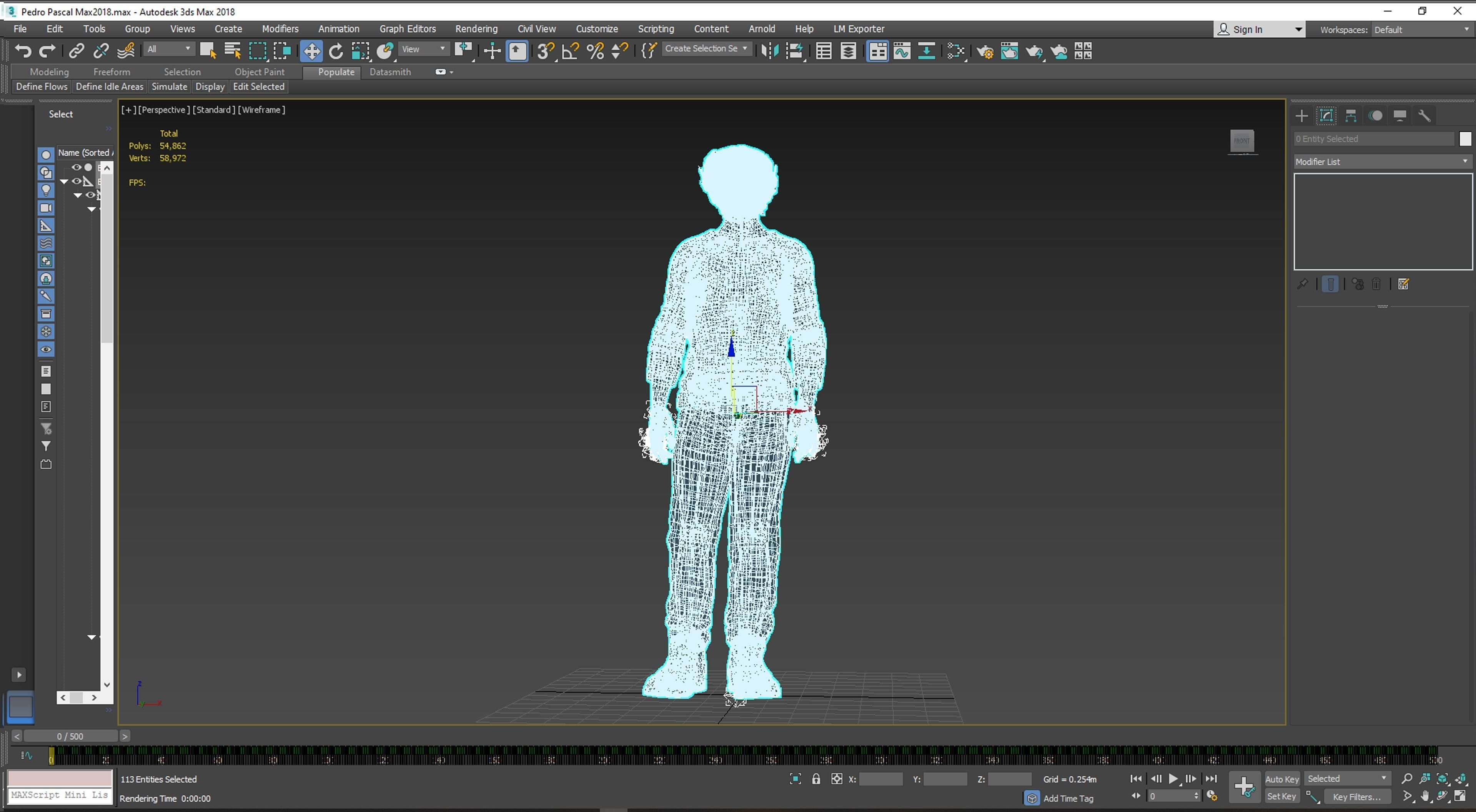 3D model Pedro Pascal 3D Rigged model ready for animation VR / AR / low ...