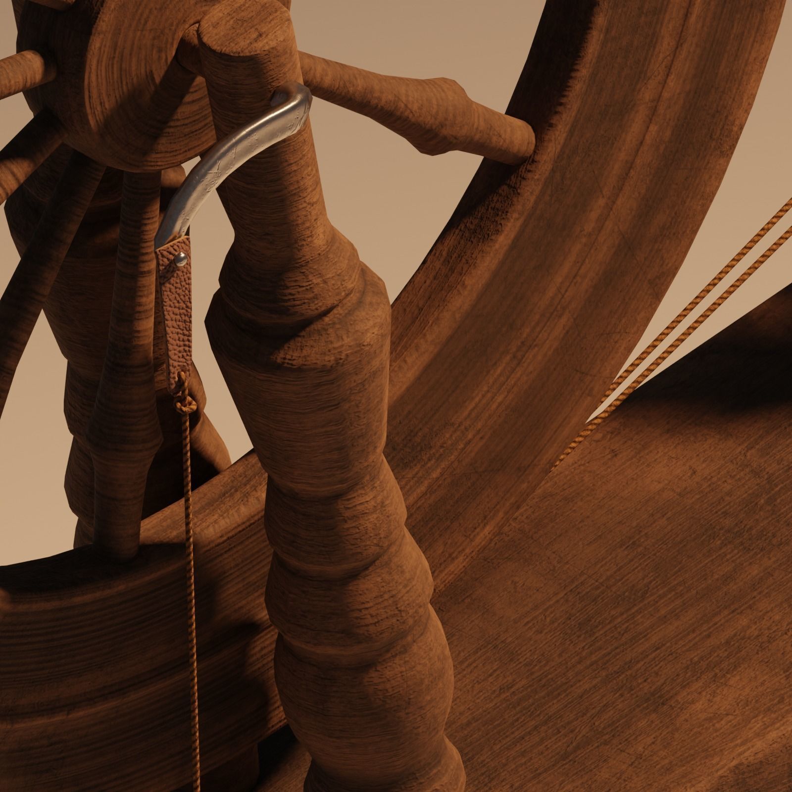 Spinning Wheel Animated 3D model animated rigged | CGTrader