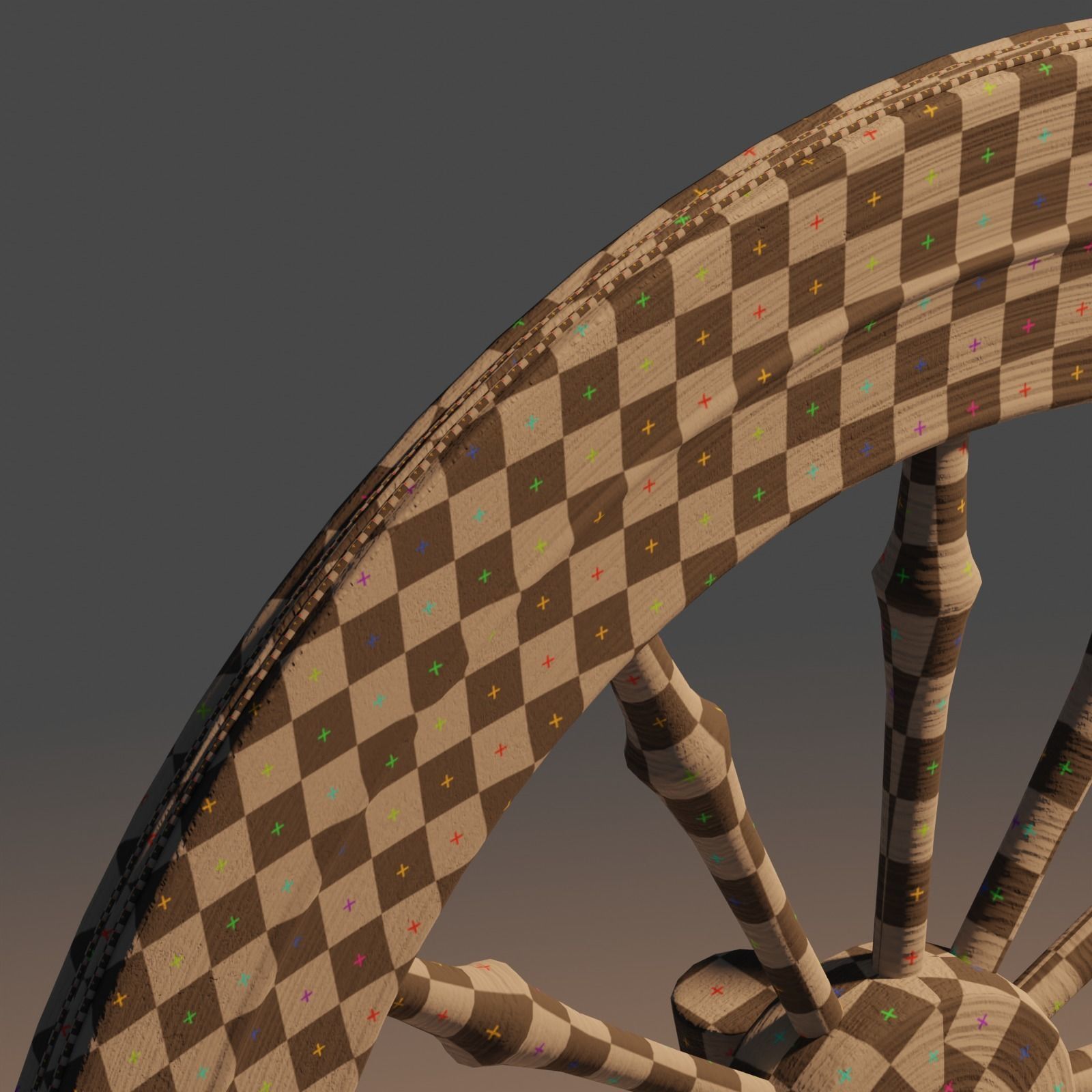 Spinning Wheel Animated 3D model animated rigged | CGTrader