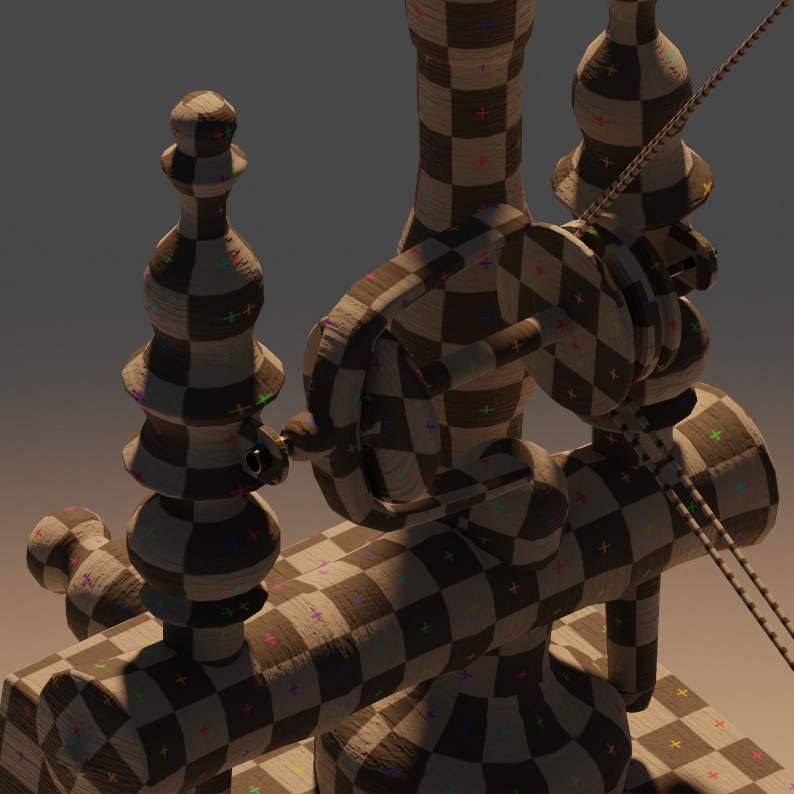 Spinning Wheel Animated 3D model animated rigged | CGTrader