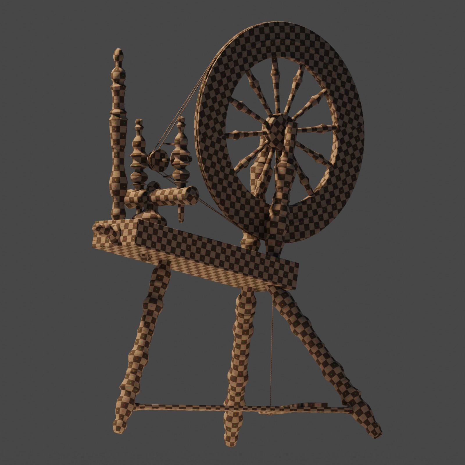 Spinning Wheel Animated 3D model animated rigged | CGTrader