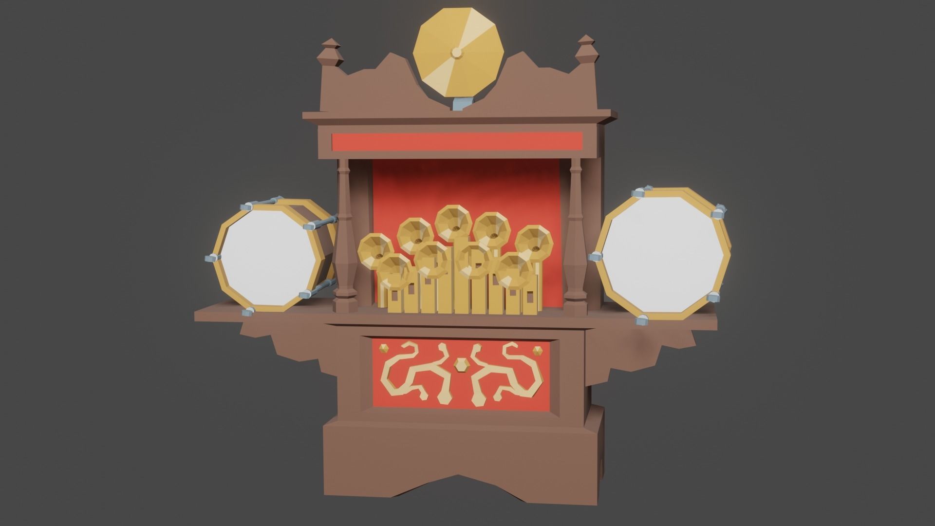 3D model Street organ VR / AR / low-poly | CGTrader
