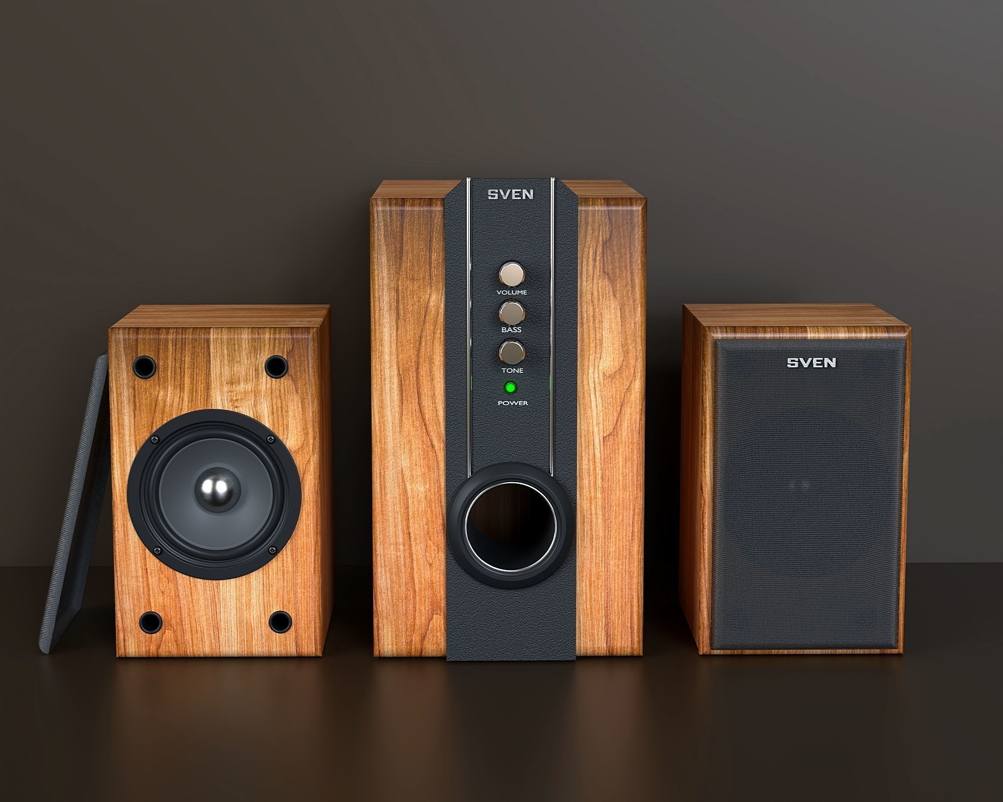 Active speaker system for PC 3D model | CGTrader