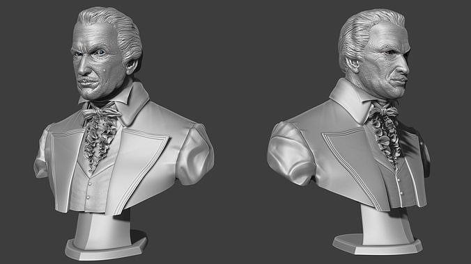 Vincent Price Bust 3D Print Ready 3D model 3D printable | CGTrader