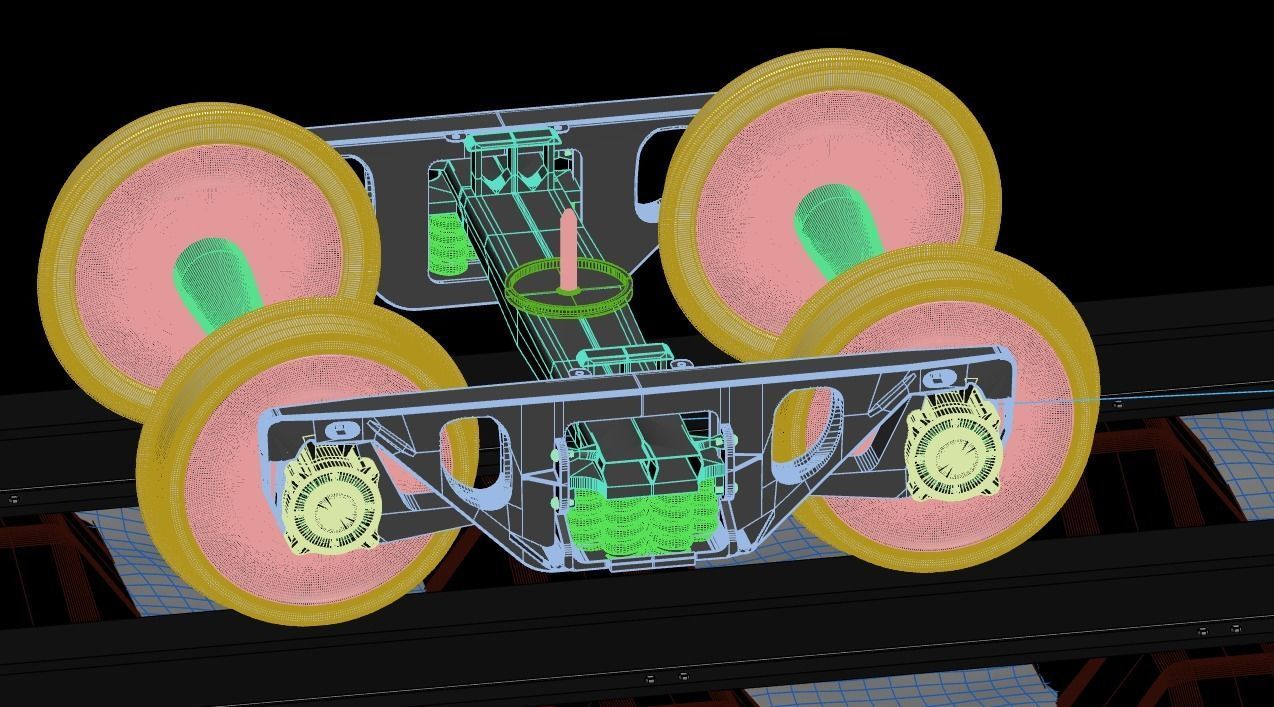Train axle free 3D model | CGTrader
