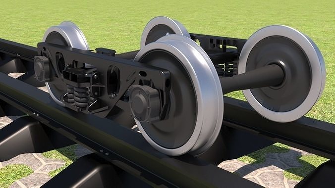 Train axle free 3D model | CGTrader