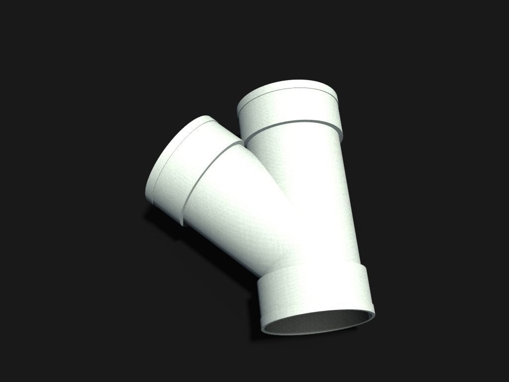 Y Pvc Pipe 3D model 3D printable | CGTrader