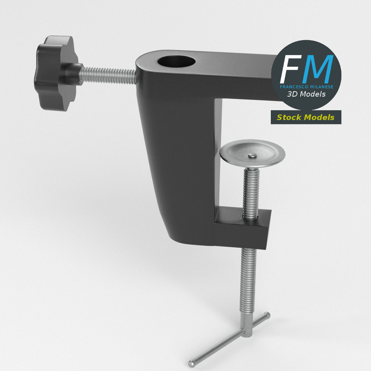 Clamp for desktop lamp 2 3D model | CGTrader