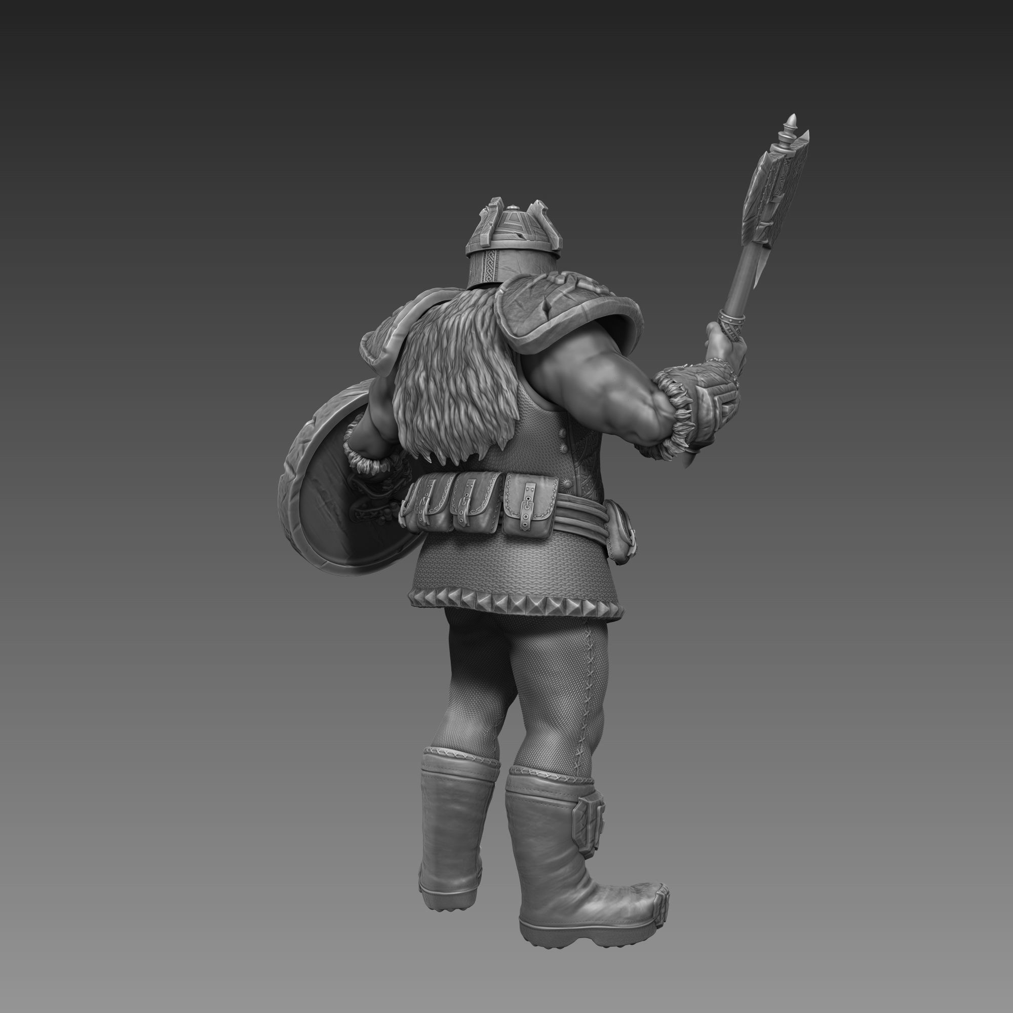 Dwarf Warrior 3D Print Ready 3D model 3D printable | CGTrader