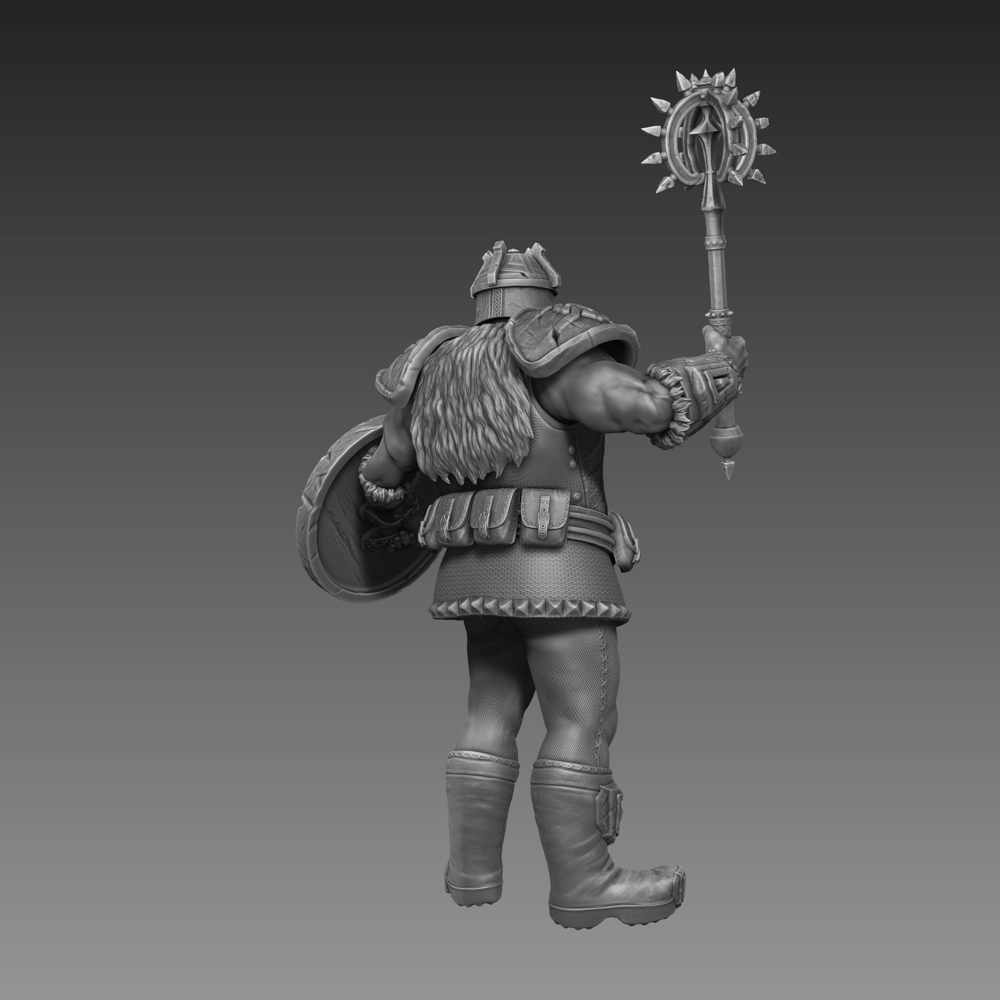 Dwarf Warrior 3D Print Ready 3D model 3D printable | CGTrader