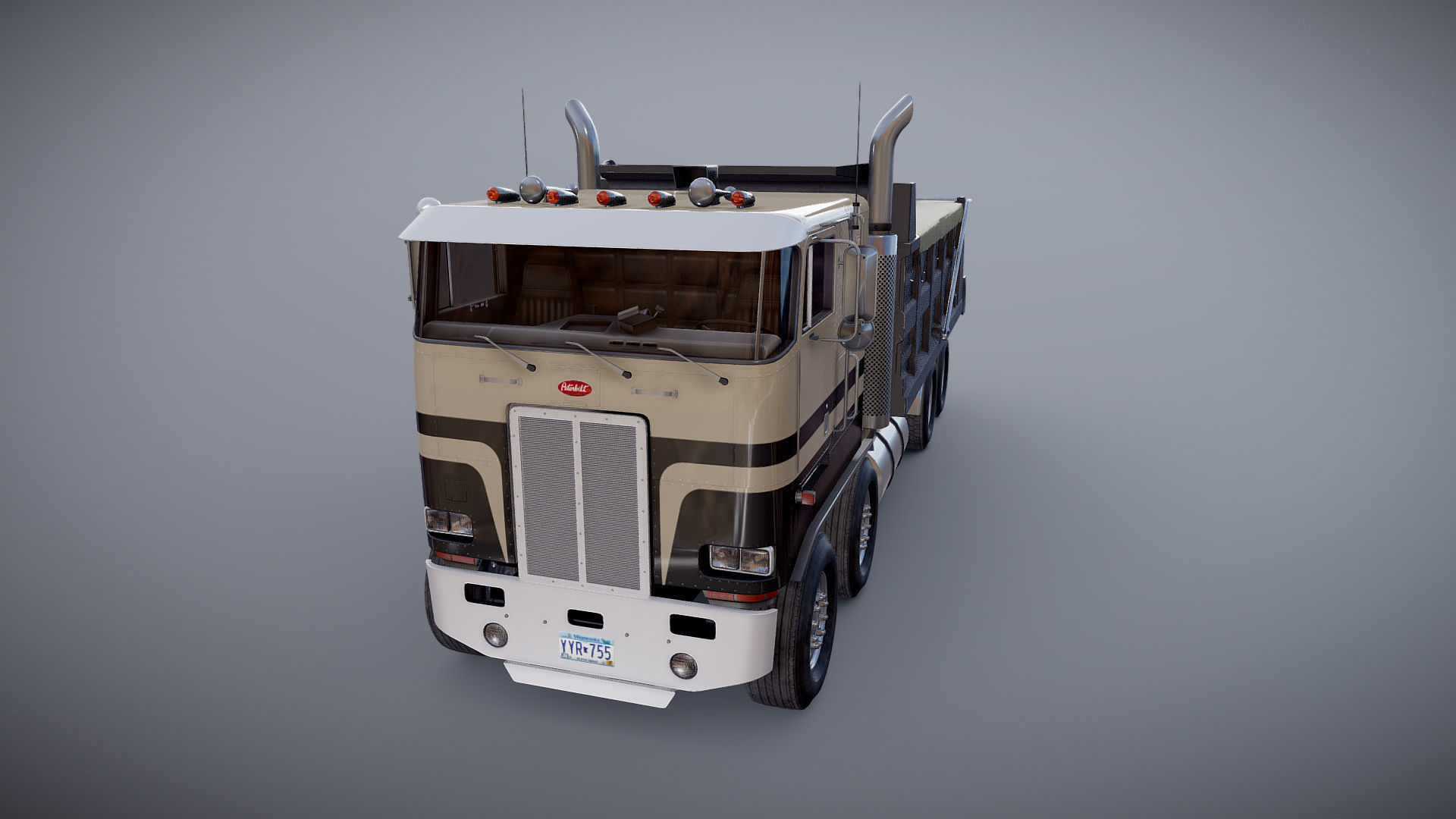 3D model Peterbilt 362 tandem dump truck VR / AR / low-poly | CGTrader