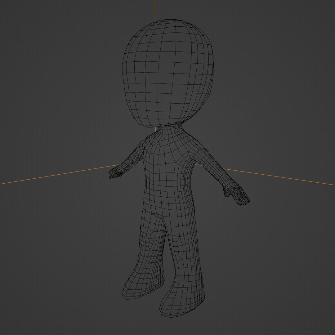 Chibi Character Base Mesh 3D model | CGTrader