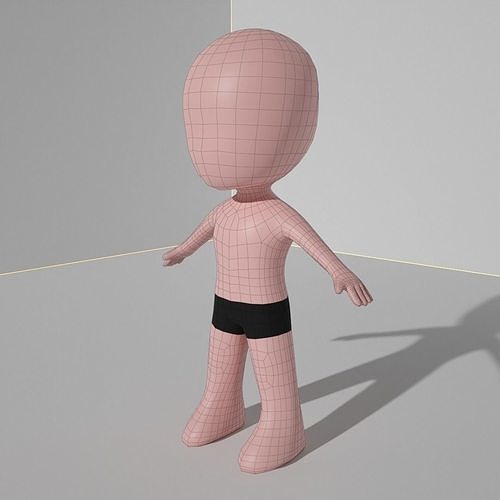Chibi Character Base Mesh 3D model | CGTrader