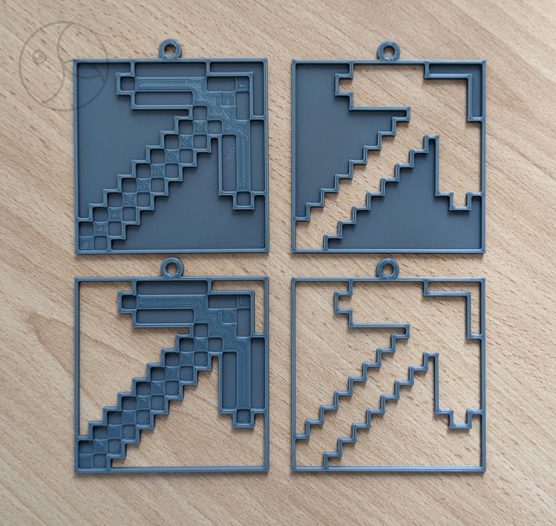 Minecraft Pickaxe Christmas Decoration 3D model 3D printable | CGTrader