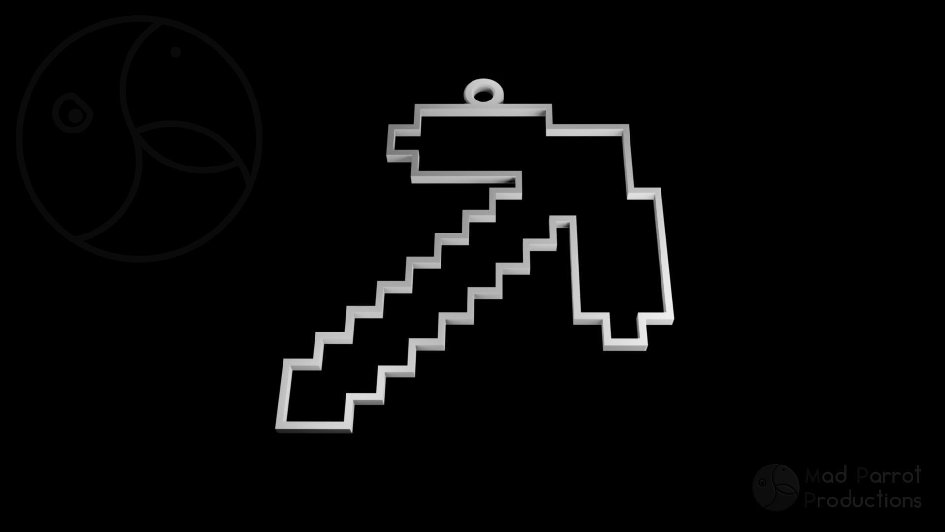 Minecraft Pickaxe Christmas Decoration 3D model 3D printable | CGTrader