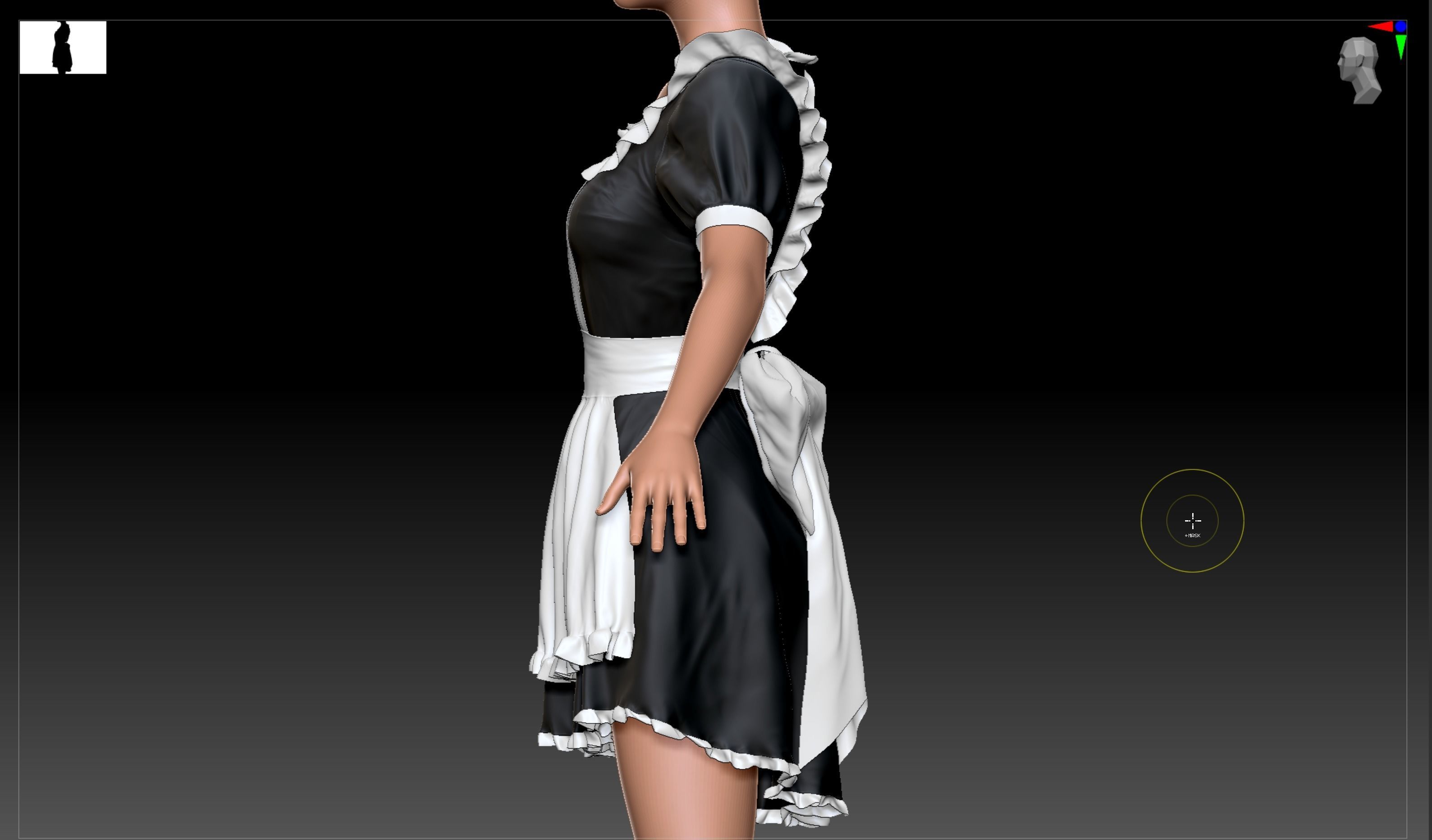 ClothCG Maid Outfit 002a Marvelous ZB PBR 8K 3DAssets 3D model | CGTrader