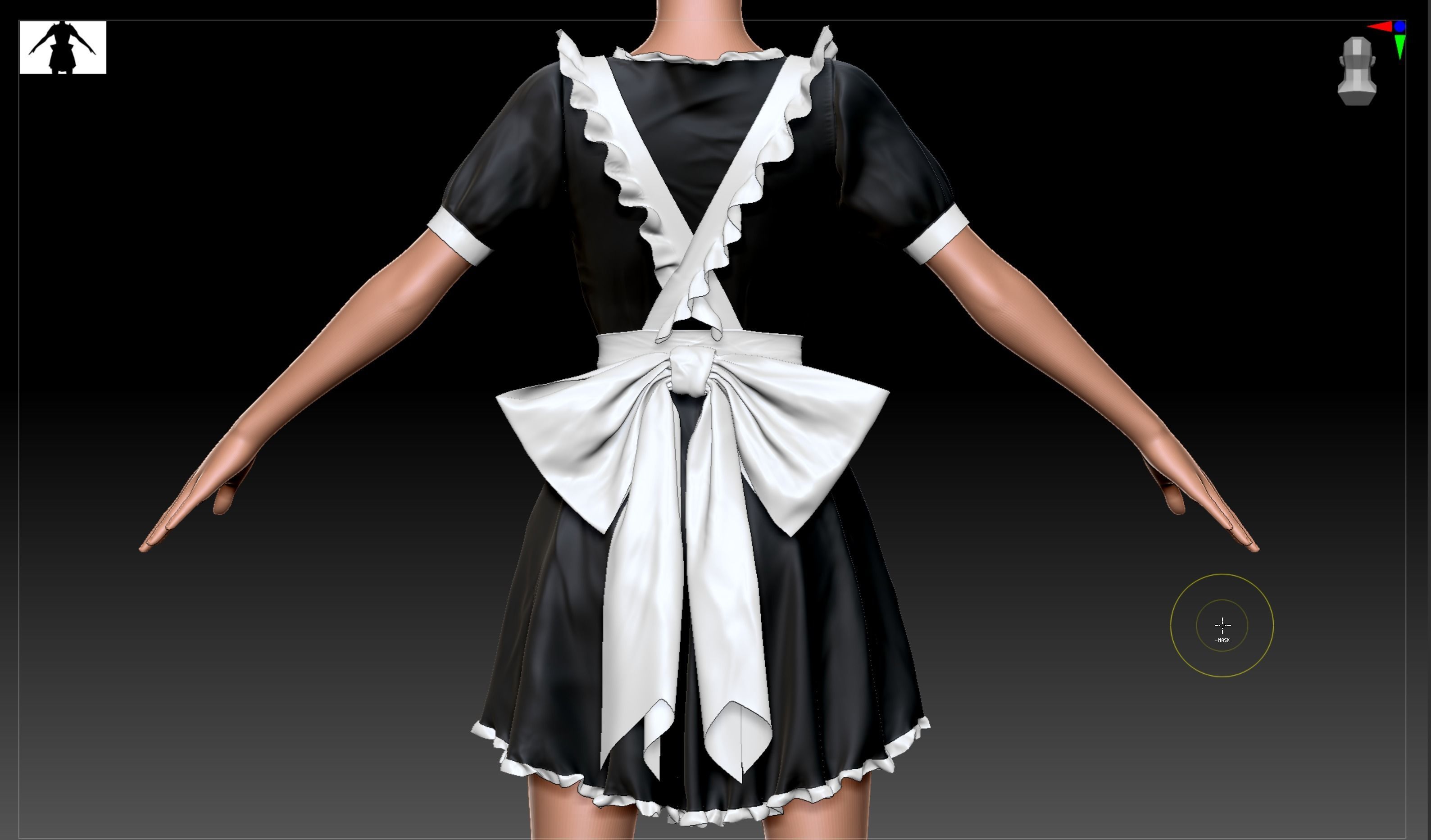 ClothCG Maid Outfit 002a Marvelous ZB PBR 8K 3DAssets 3D model | CGTrader