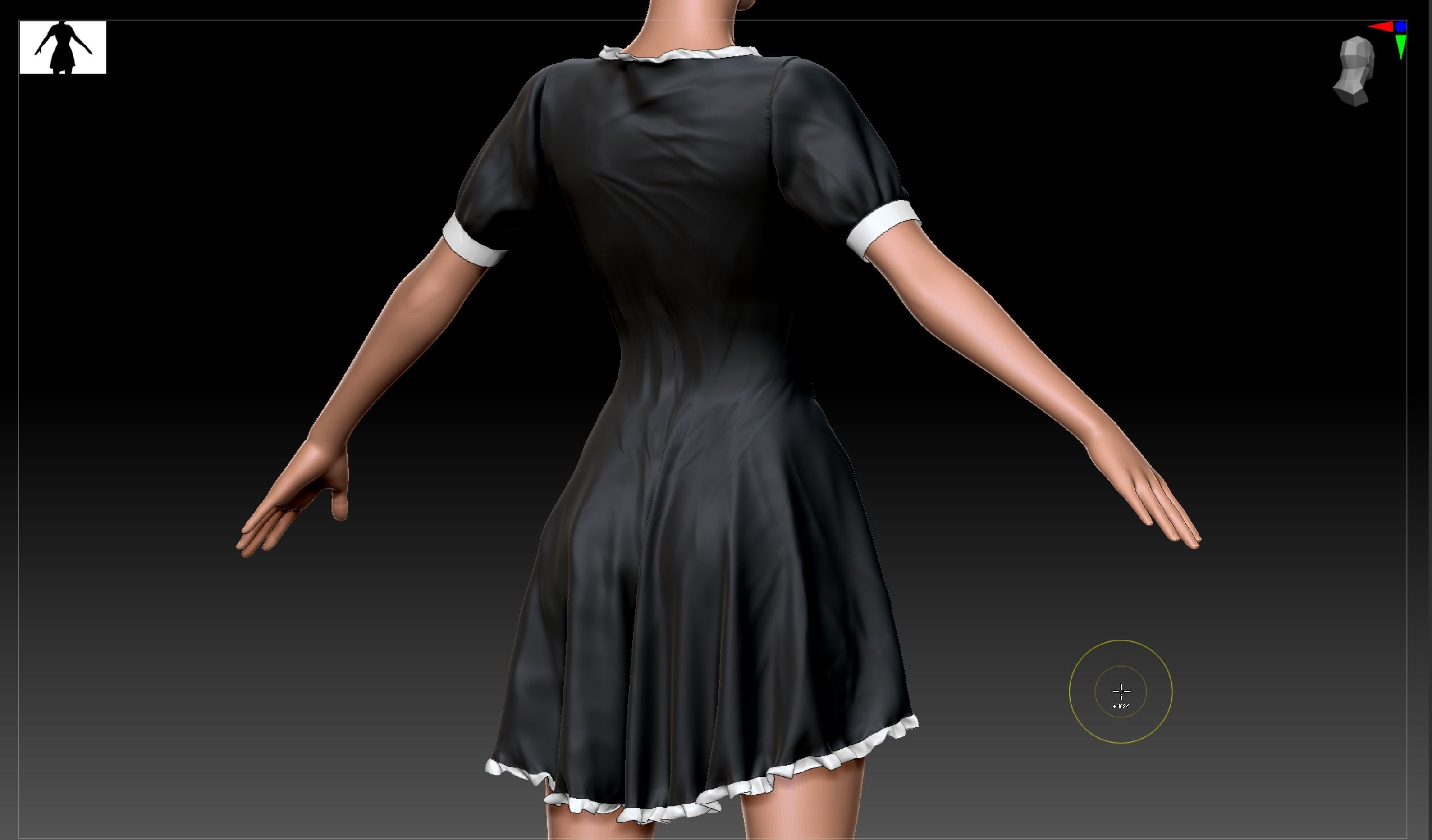 ClothCG Maid Outfit 002a Marvelous ZB PBR 8K 3DAssets 3D model | CGTrader