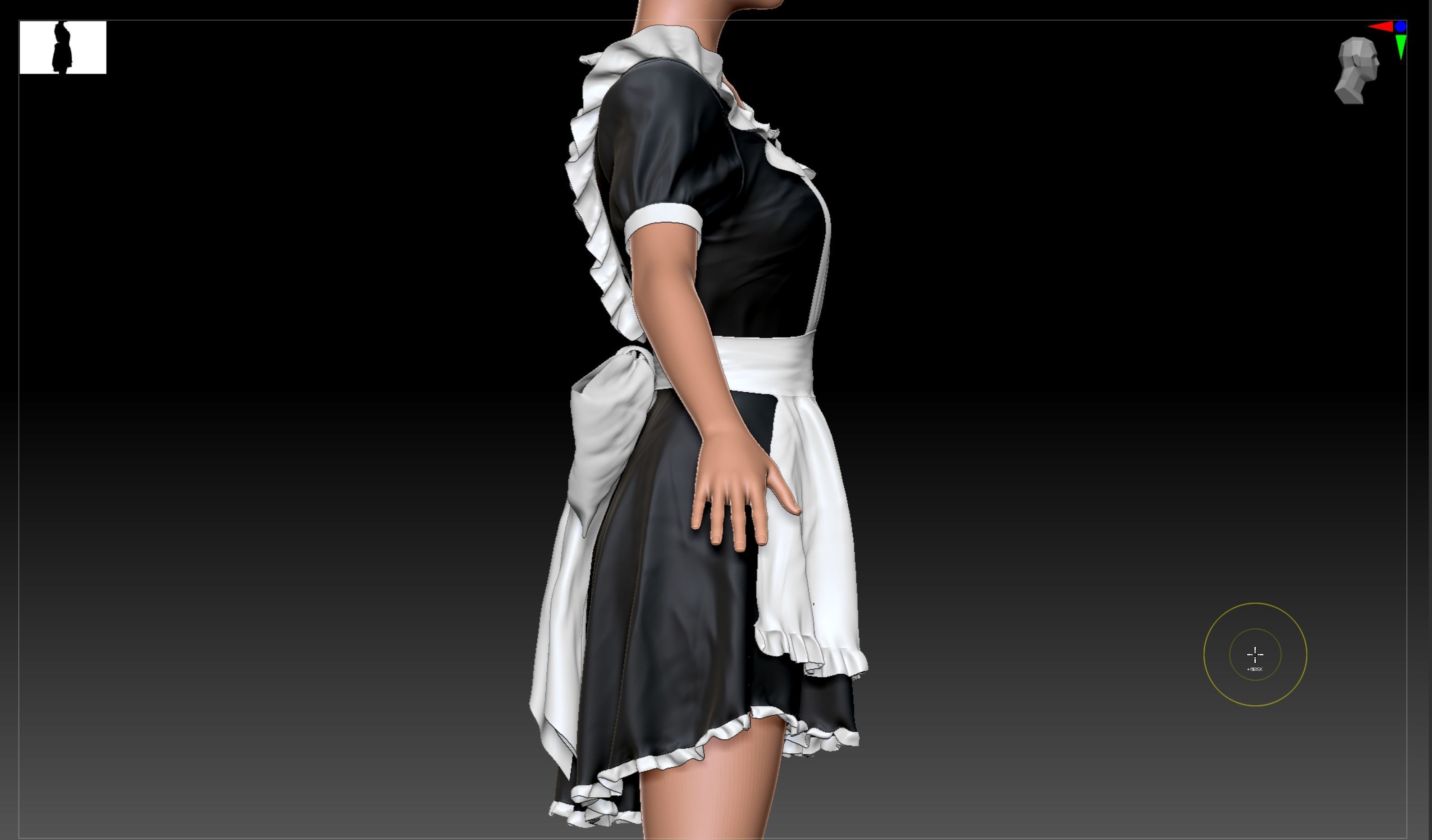 ClothCG Maid Outfit 002a Marvelous ZB PBR 8K 3DAssets 3D model | CGTrader