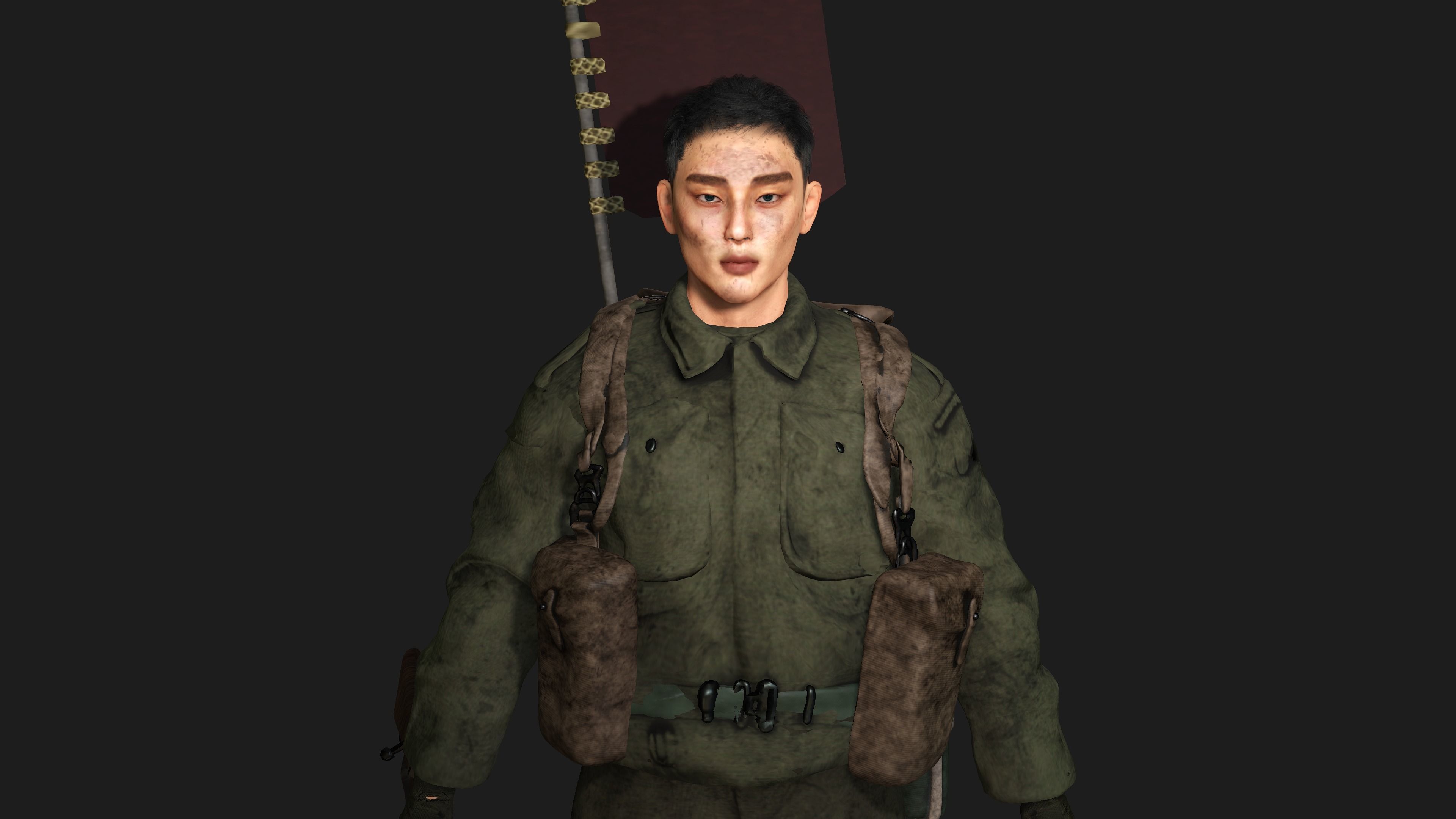 3D model AAA 3D REALISTIC ASIAN MALE CHARACTER - JAPANESE ARMY VR / AR ...