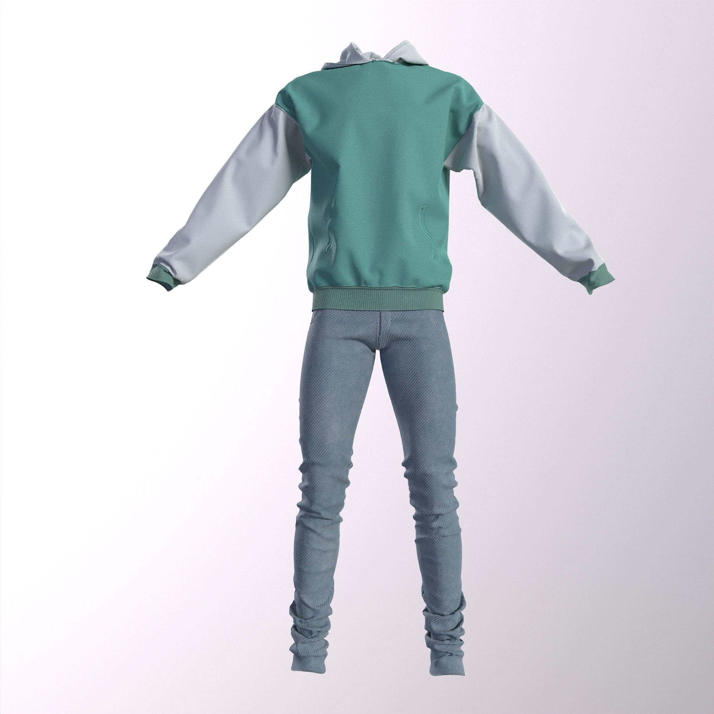 3D man clothes hoodie pants streetwear 3D model | CGTrader