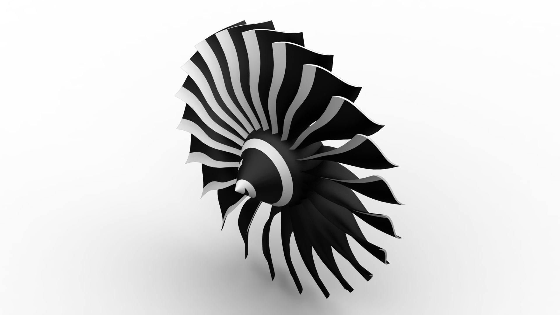 General Electric GE9X Fan 3D model | CGTrader