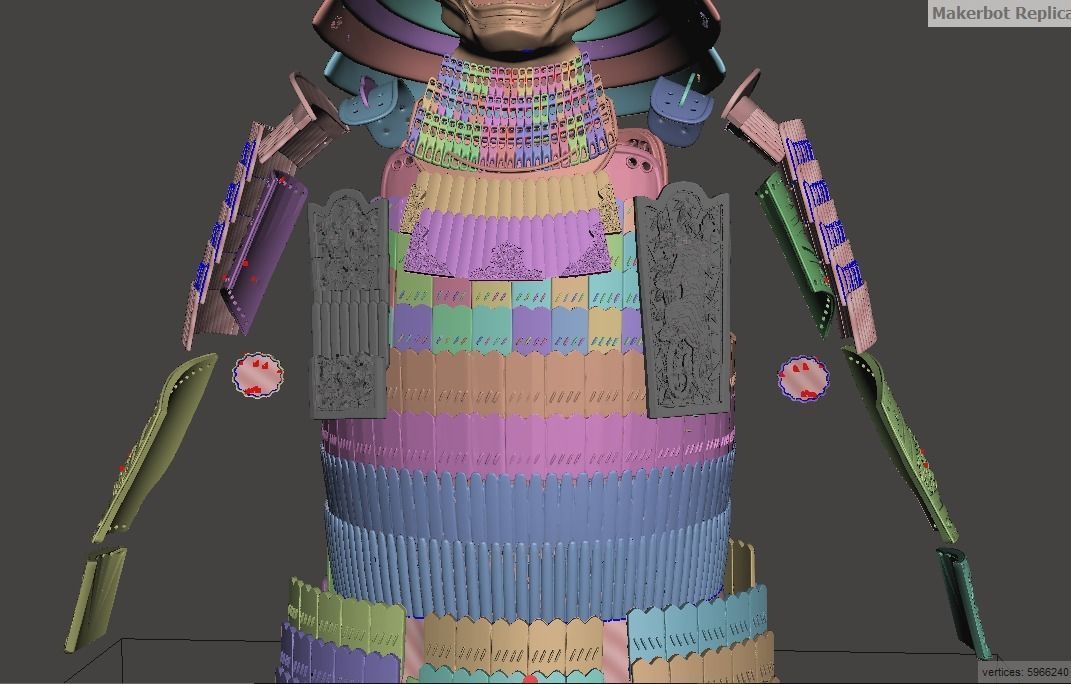 Lord Katsumoto Samurai Armor 3D model 3D printable | CGTrader