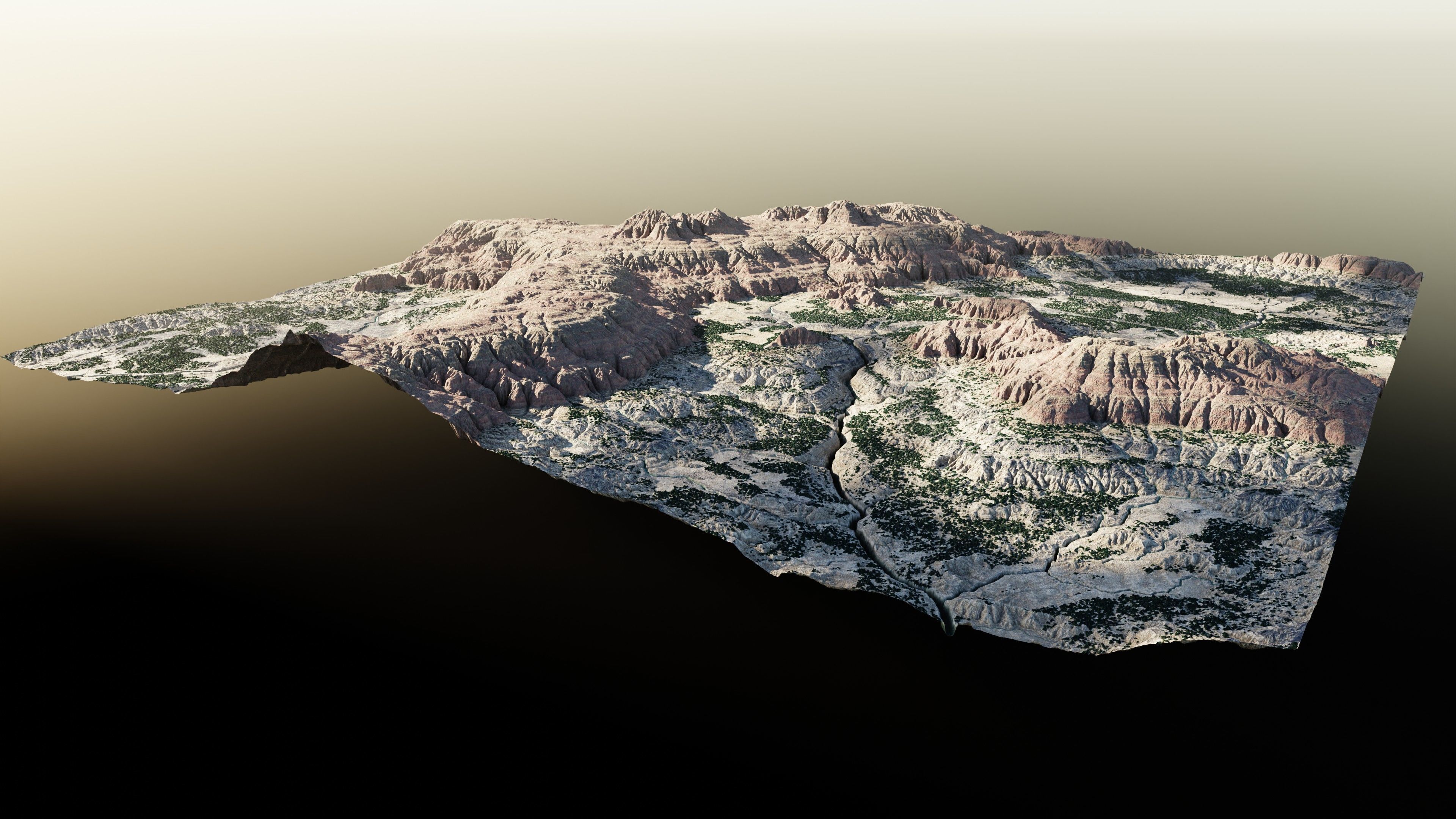 Arid Biome Terrain 3D model | CGTrader