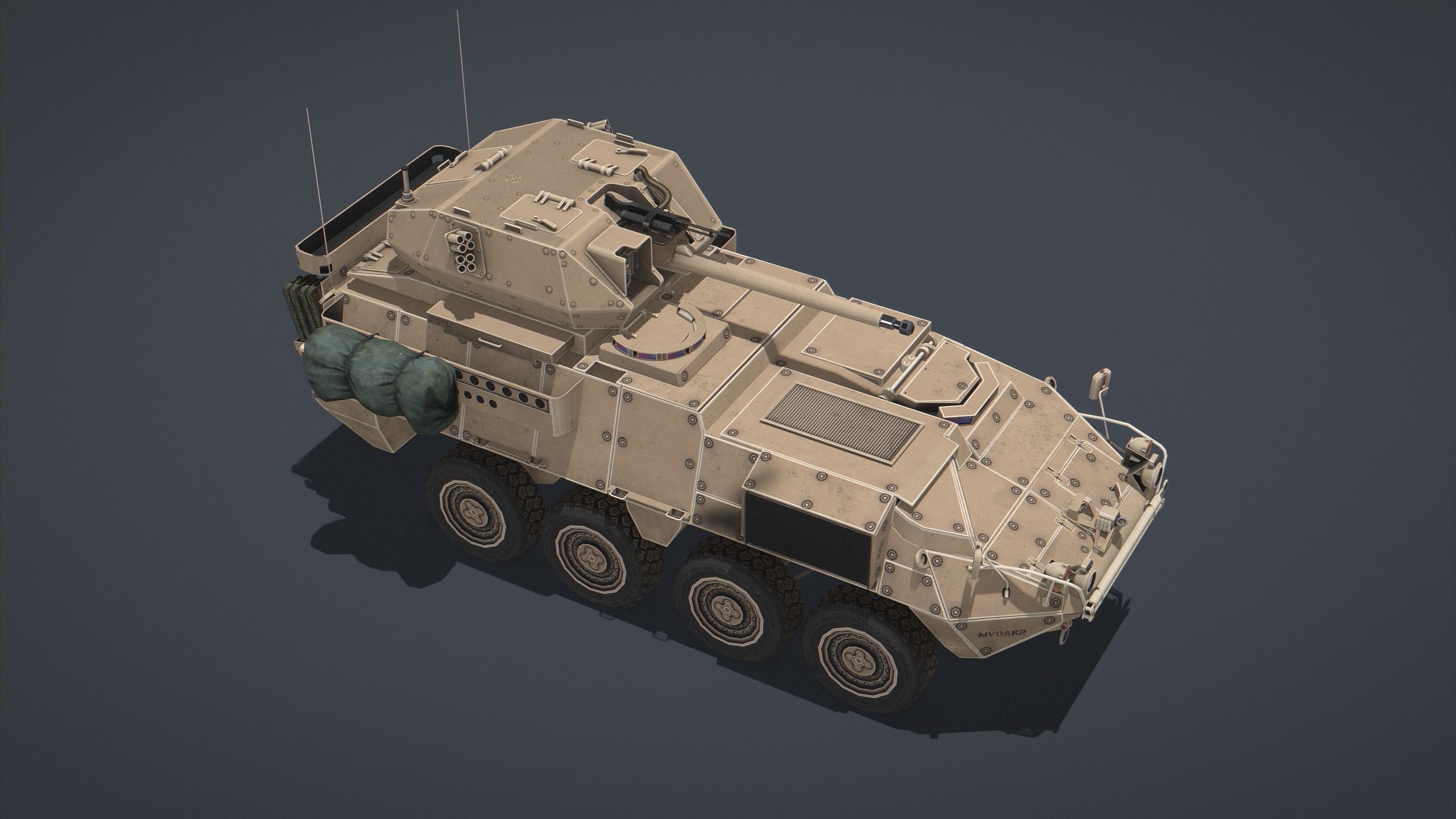 3D model Stryker M1296 Dragoon VR / AR / low-poly | CGTrader