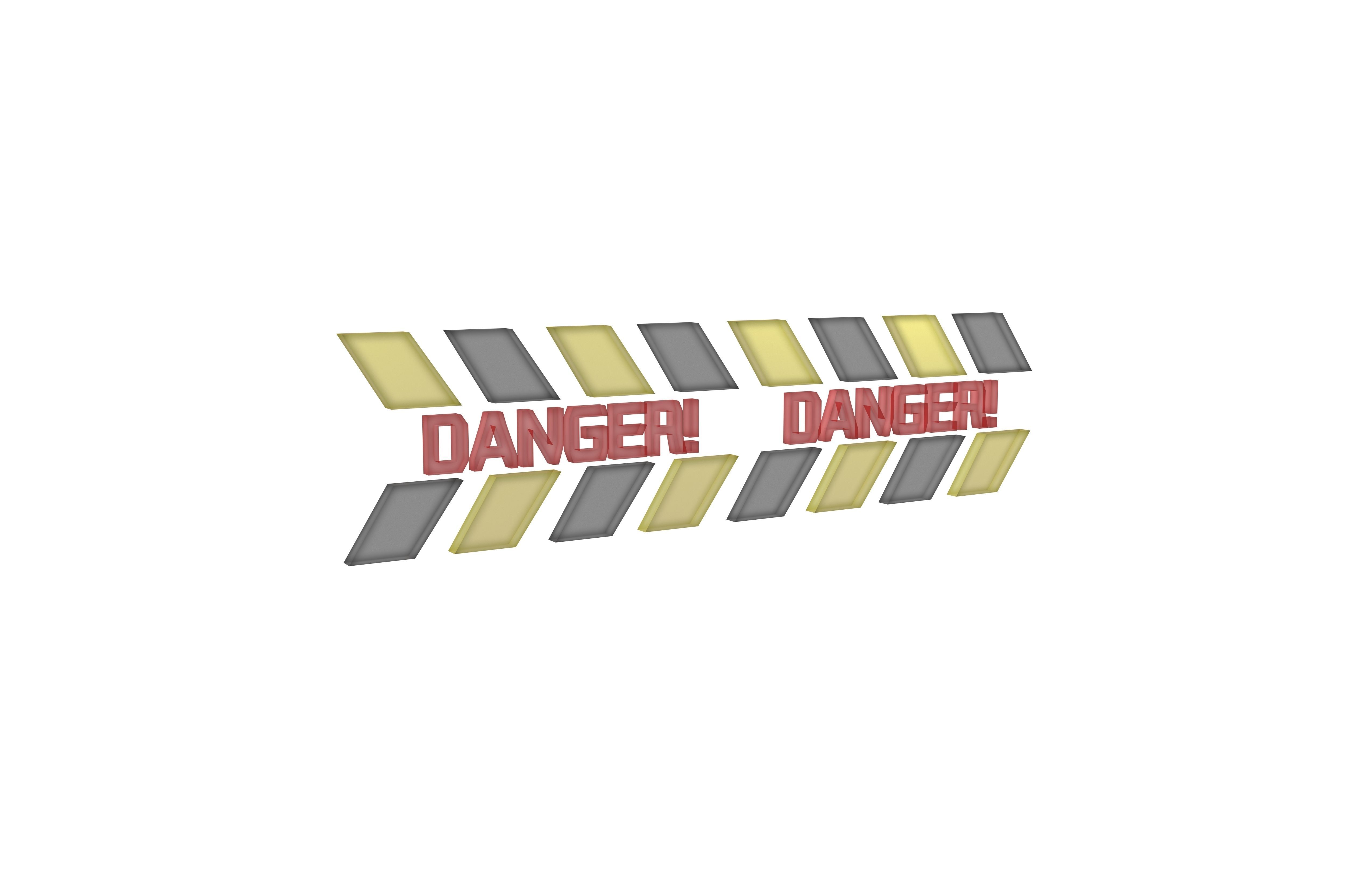 3D model Cyberpunk Future Danger Sign v1 017 VR / AR / low-poly | CGTrader