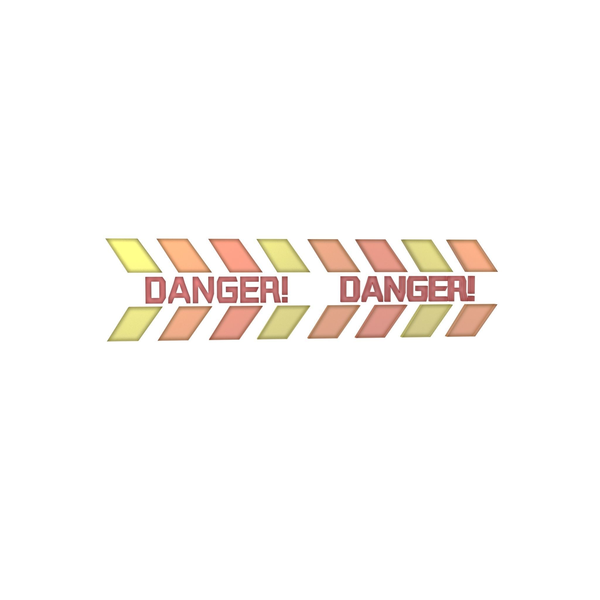 3D model Cyberpunk Future Danger Sign v1 019 VR / AR / low-poly | CGTrader