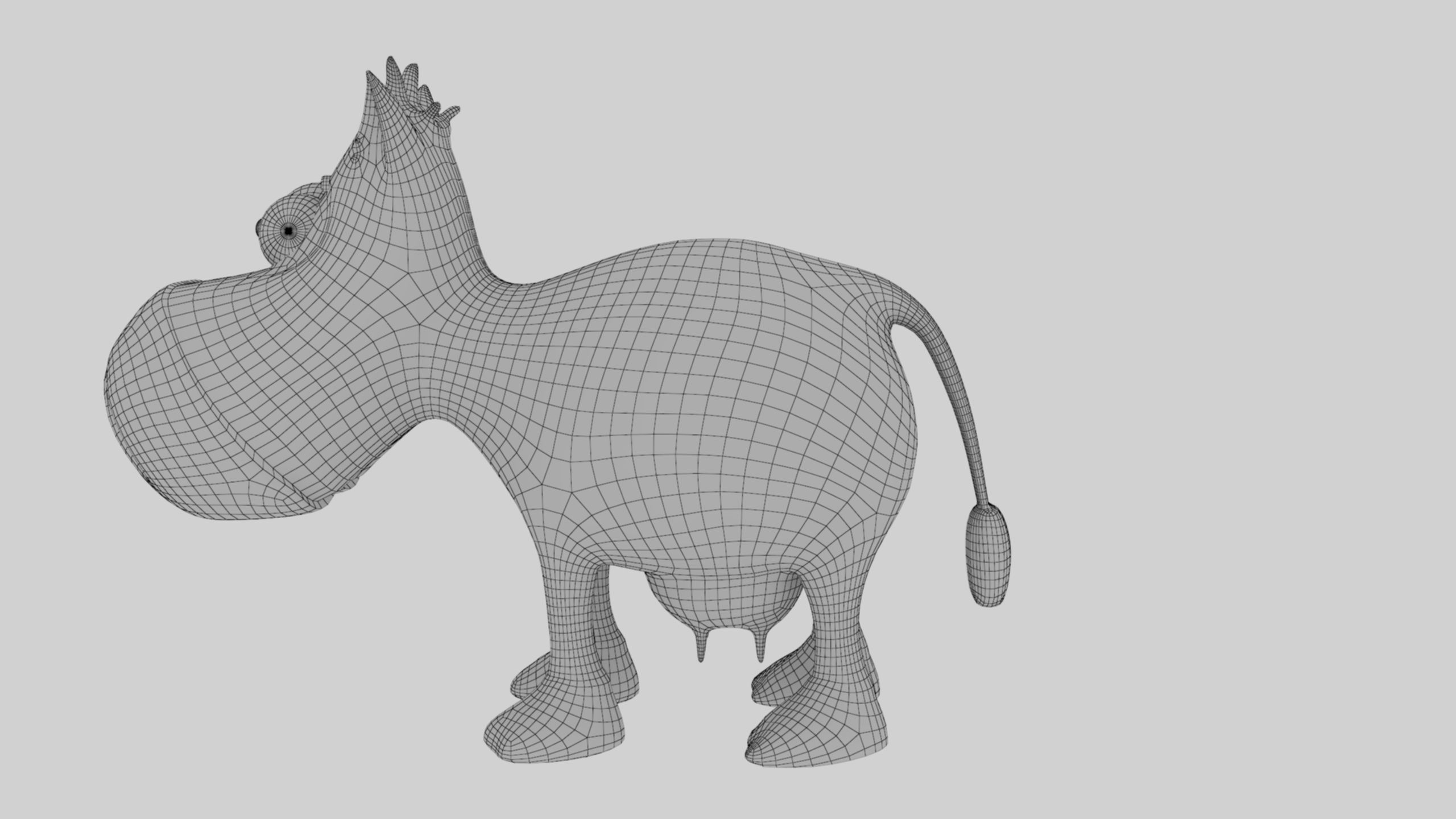 3D model Animal Cartoon Cow - Low Poly Comic Unwapped 4K VR / AR / low ...