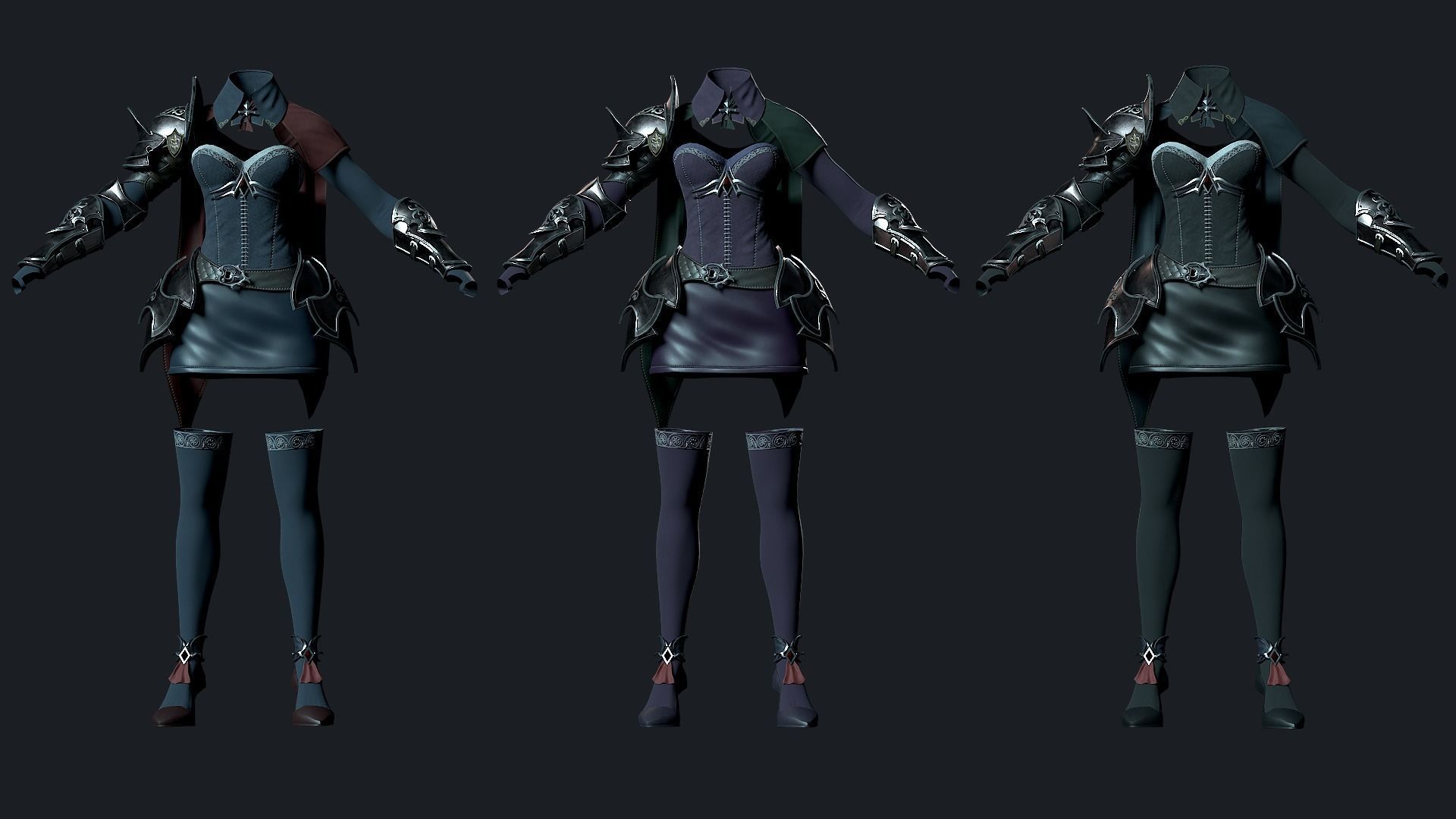 3D model Bishop - Game Ready female character in armor and holding ...