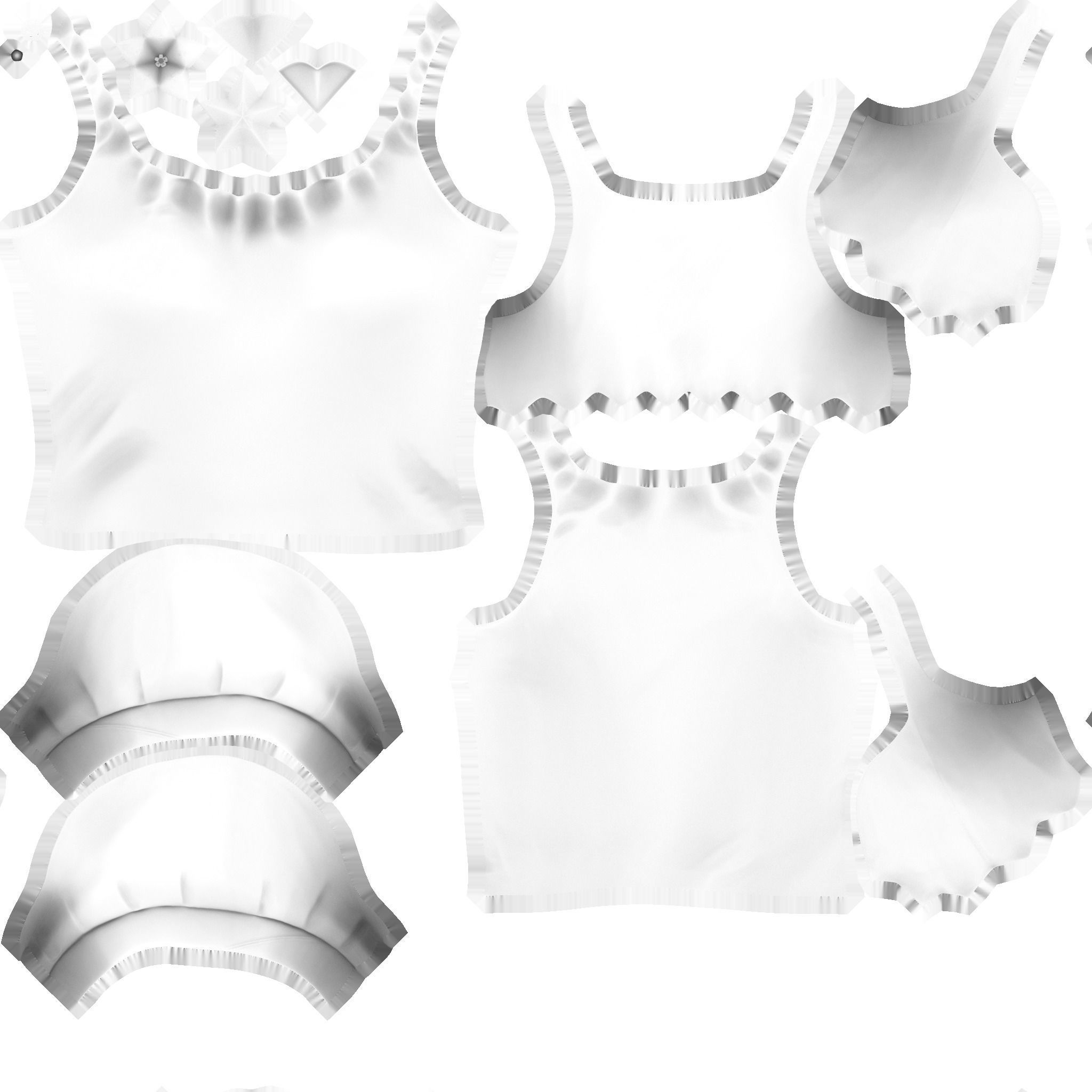 3D model Puff Shoulders Star Bolero Bolero Blouse Fantasy Top VR / AR ...