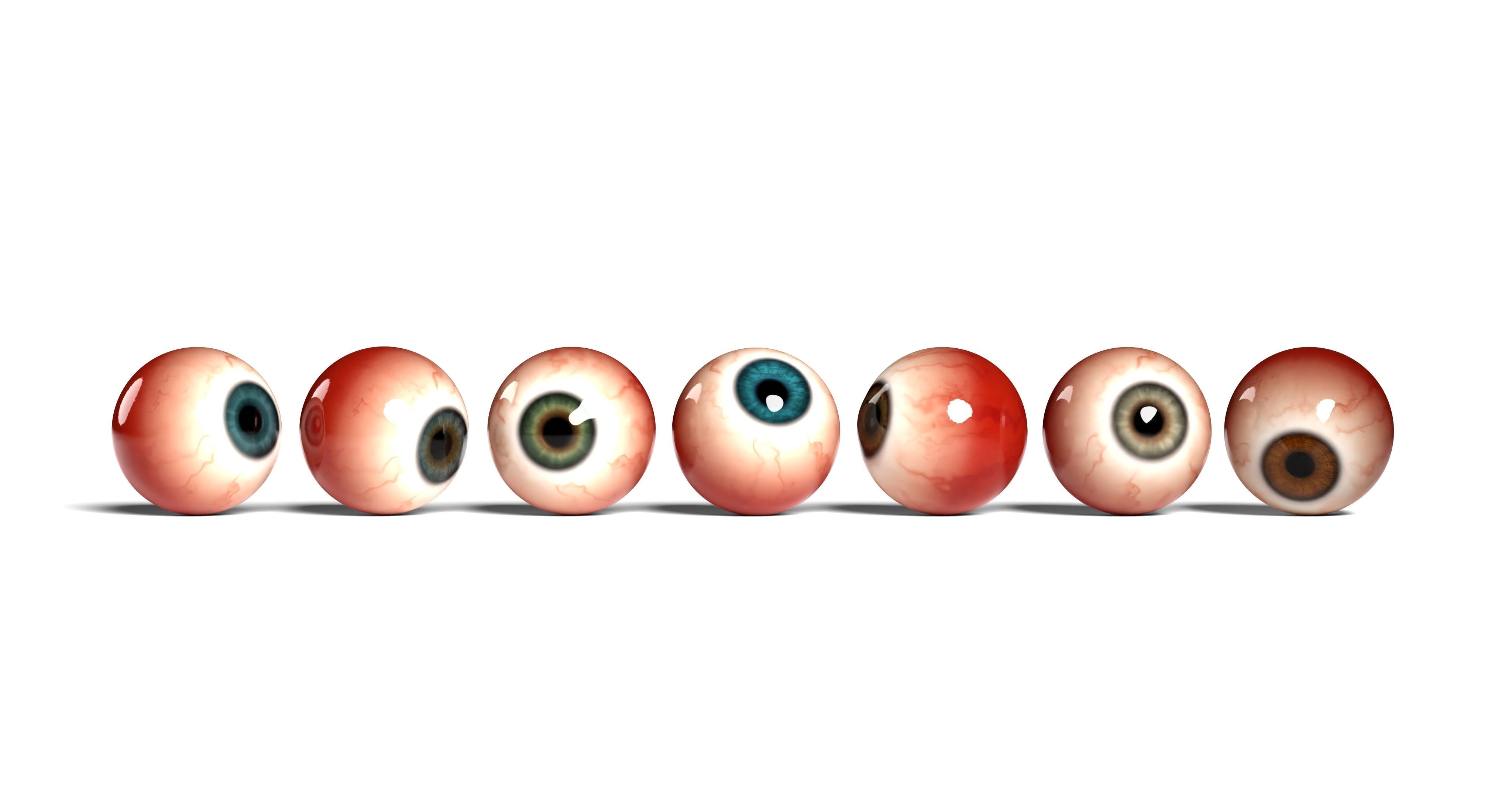 Eyeball Mesh with A Procedural Shader Tree for Blender free VR / AR ...