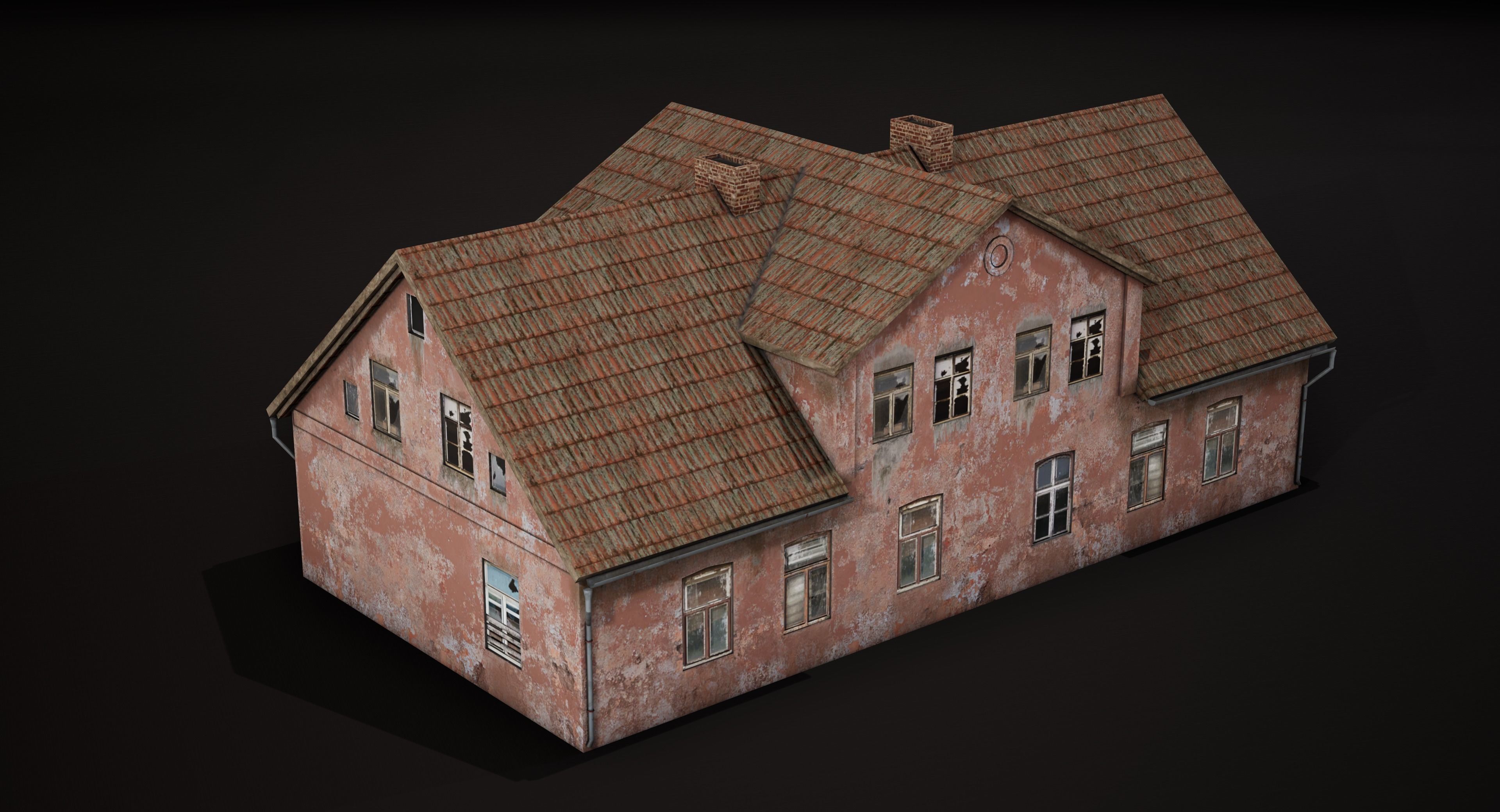 3D model Abandoned house VR / AR / low-poly | CGTrader