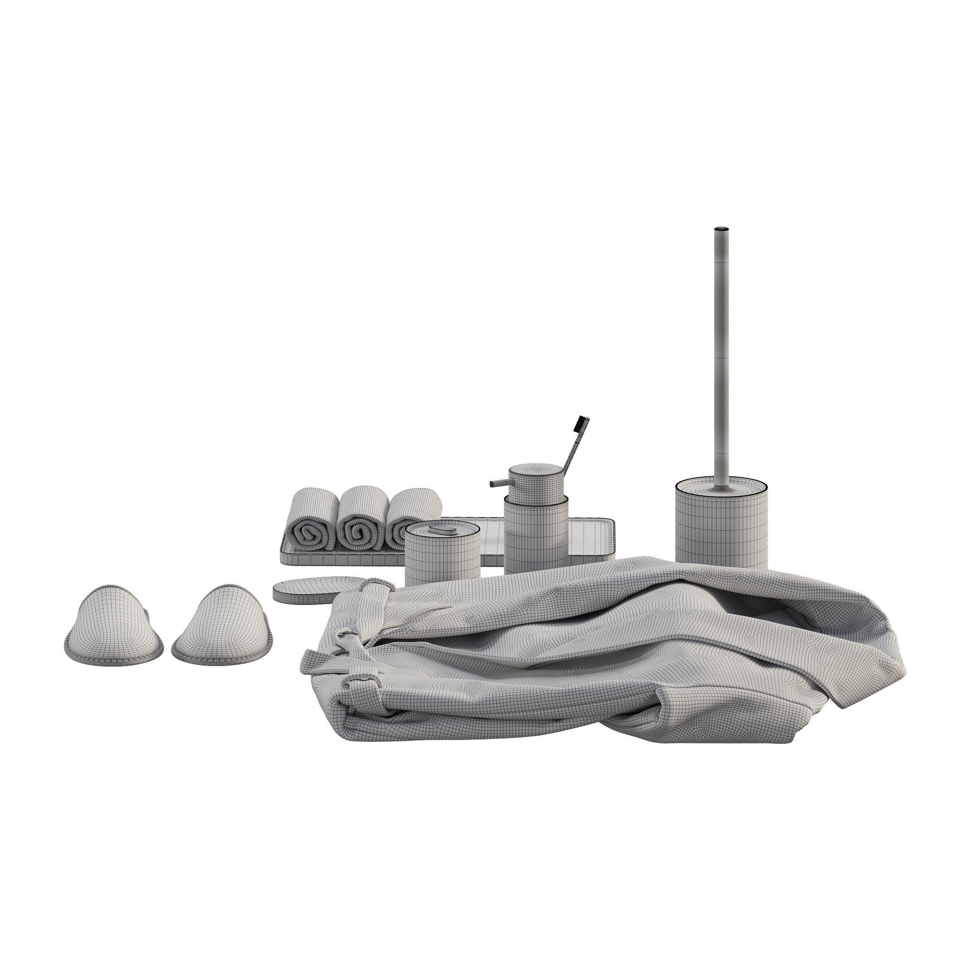 Concrete Accessories Set 3D model | CGTrader