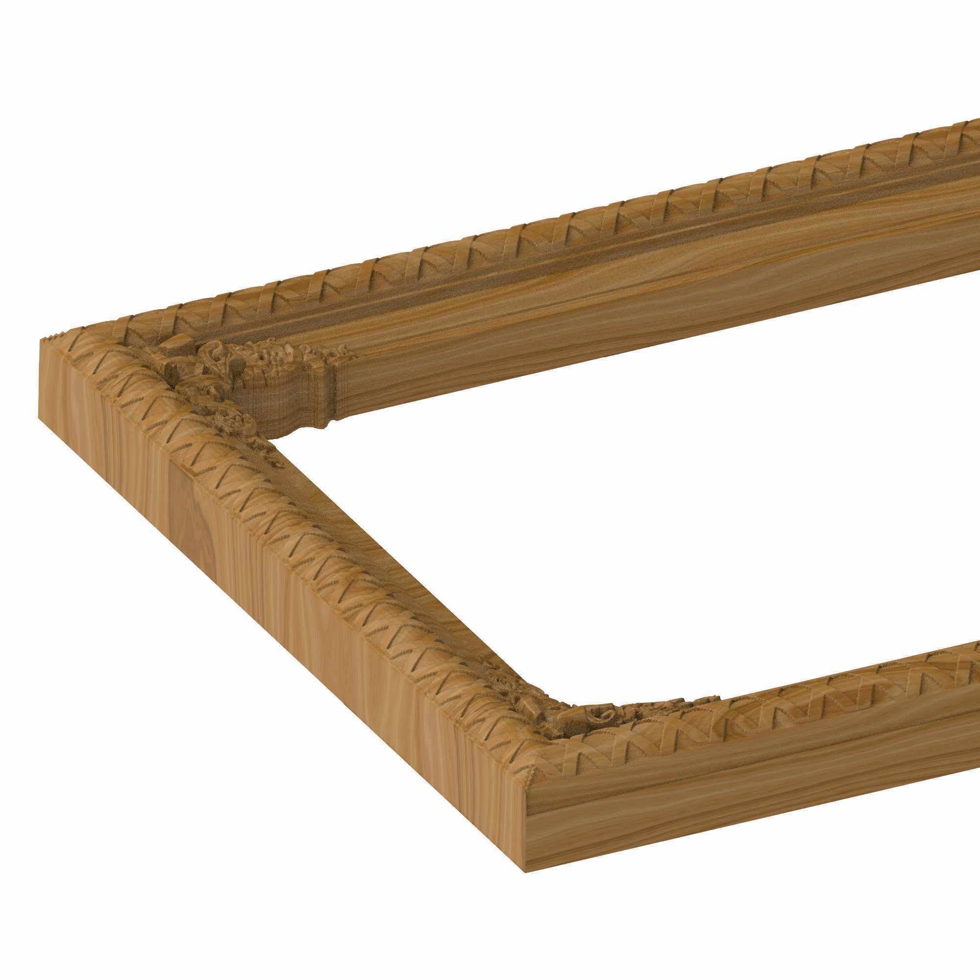 Carved picture frame STL 3D model | CGTrader