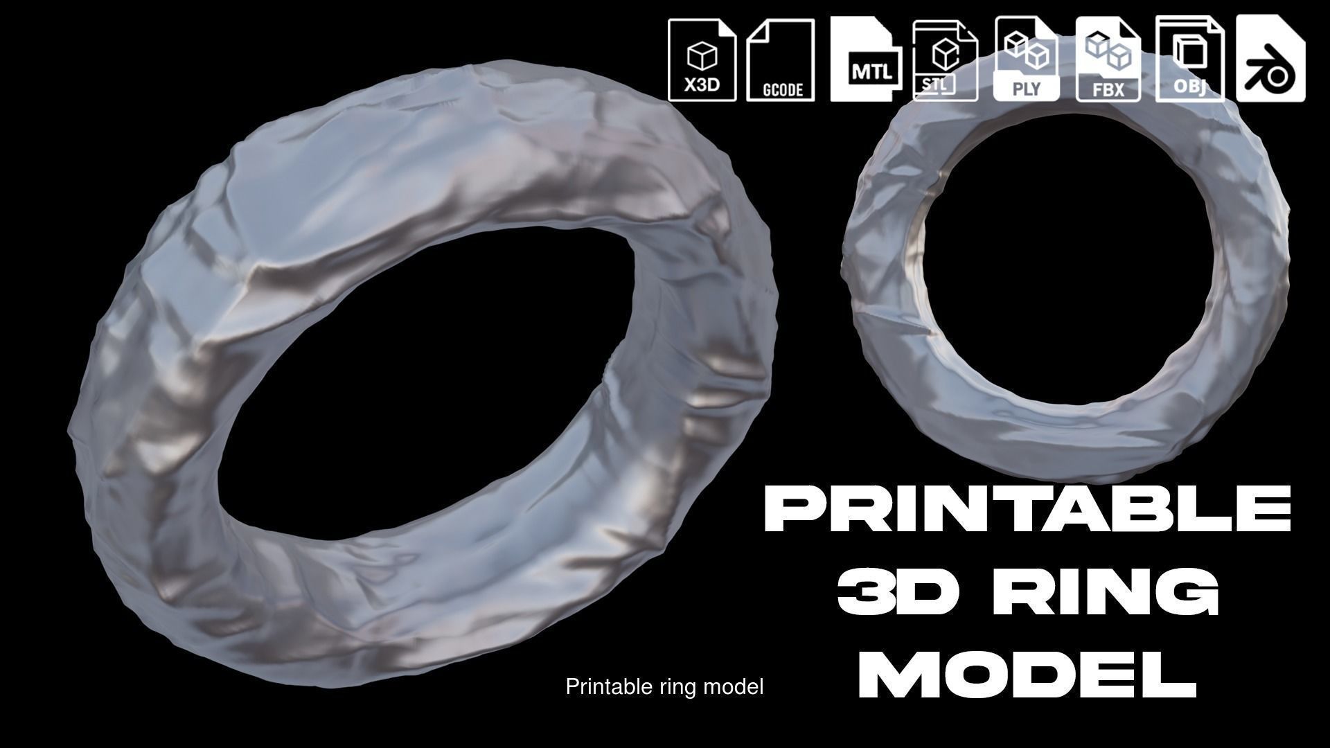 5 Printable ring models 3D Model Collection | CGTrader