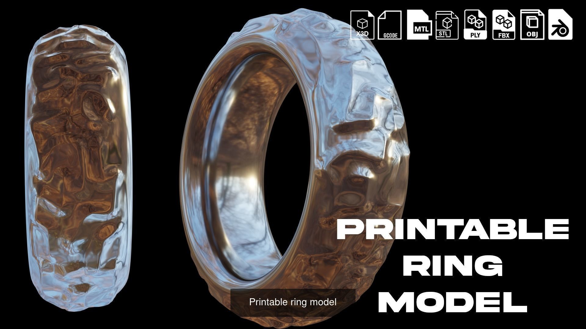 5 Printable ring models 3D Model Collection | CGTrader