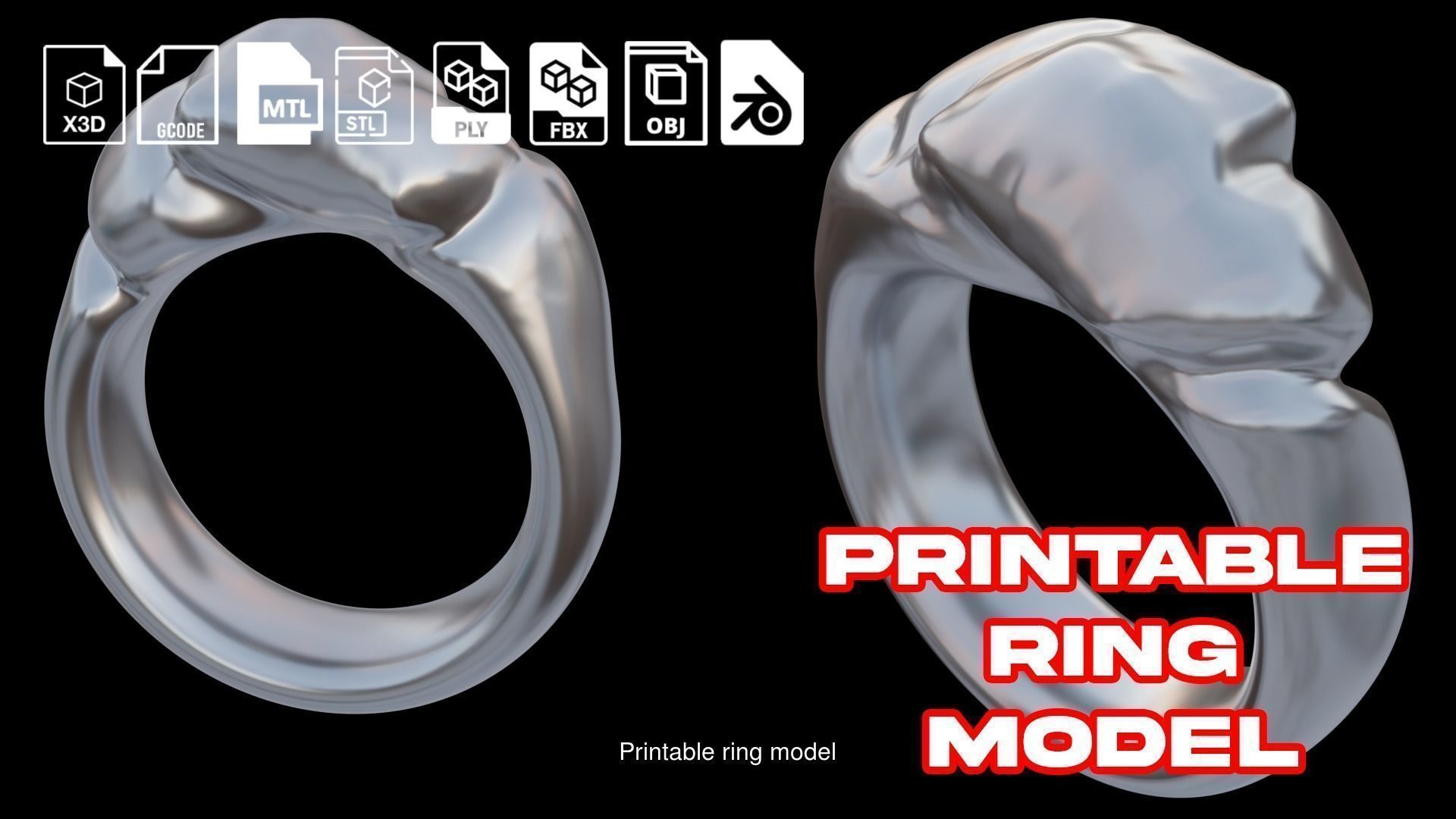 5 Printable ring models 3D Model Collection | CGTrader