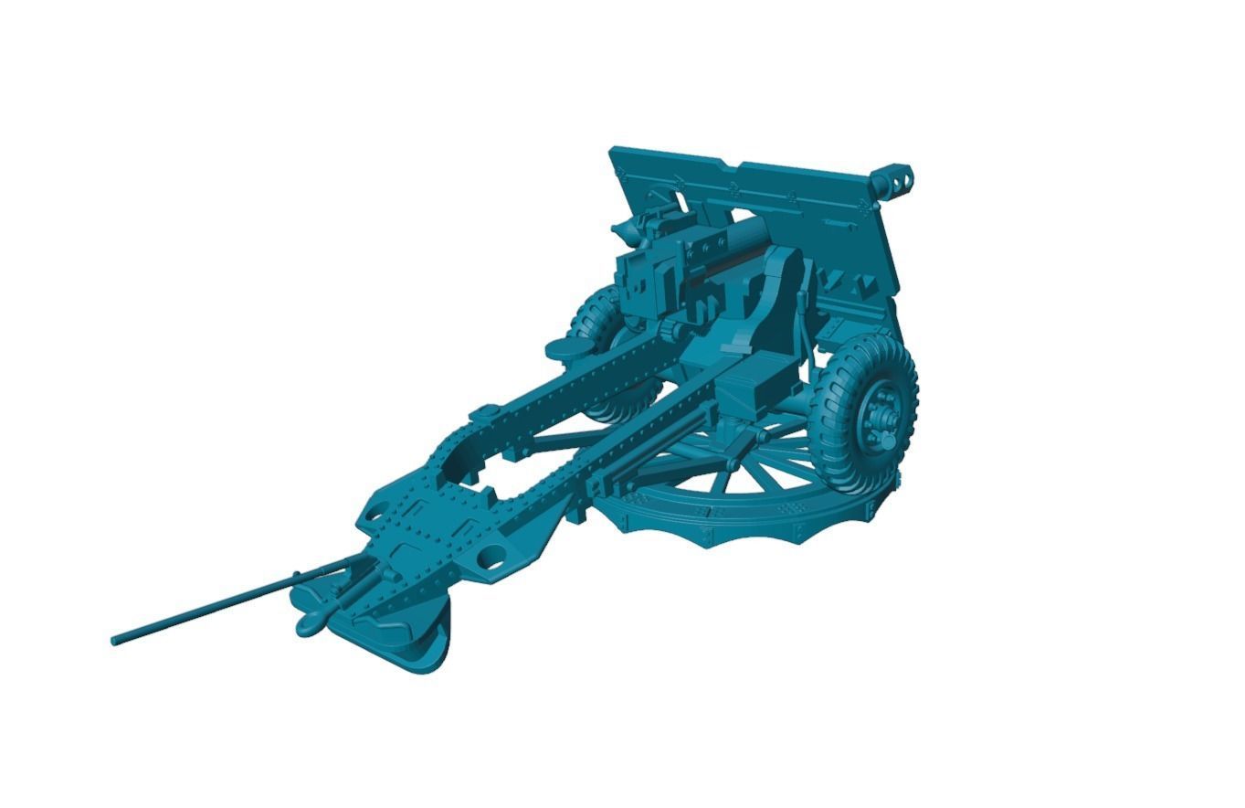 1-16 scale Ordnance QF 25-pounder field gun free 3D model | CGTrader