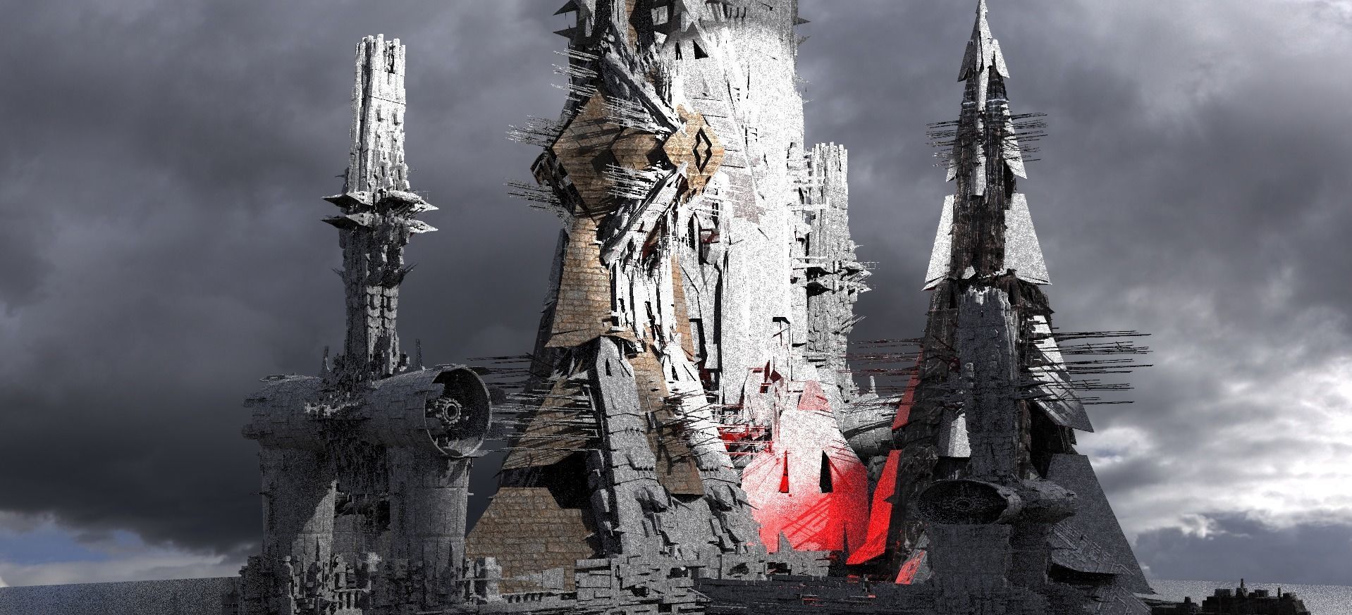 Sci-Fi Ramesses Great pyramid Kit bash Extended 3D model | CGTrader